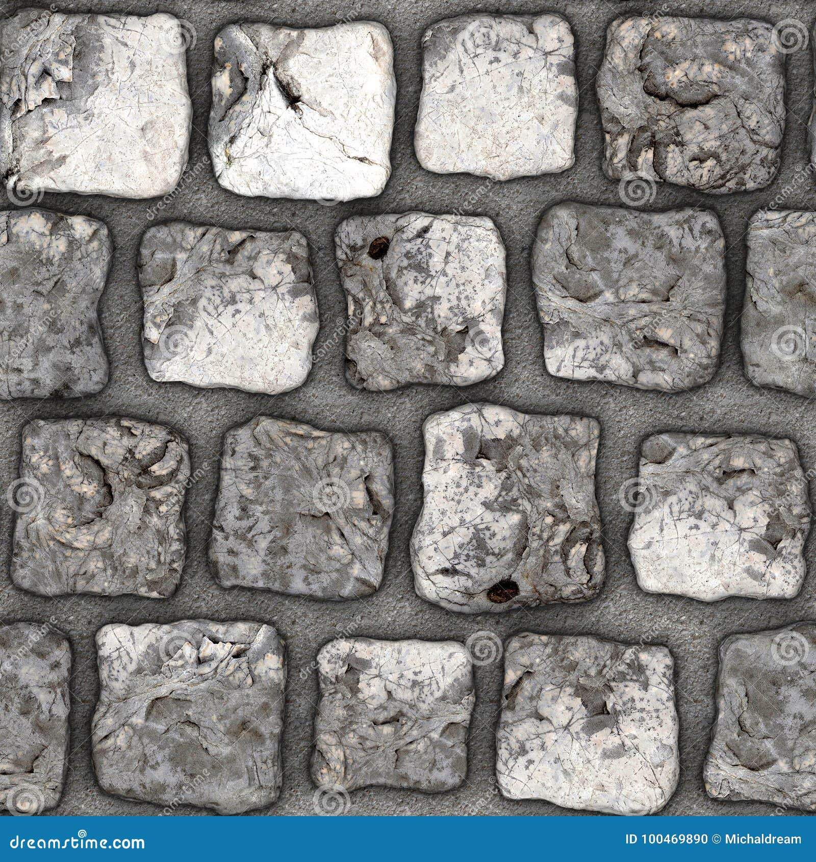 S087 Seamless Texture - Cobblestone Pavers Stock Illustration ...