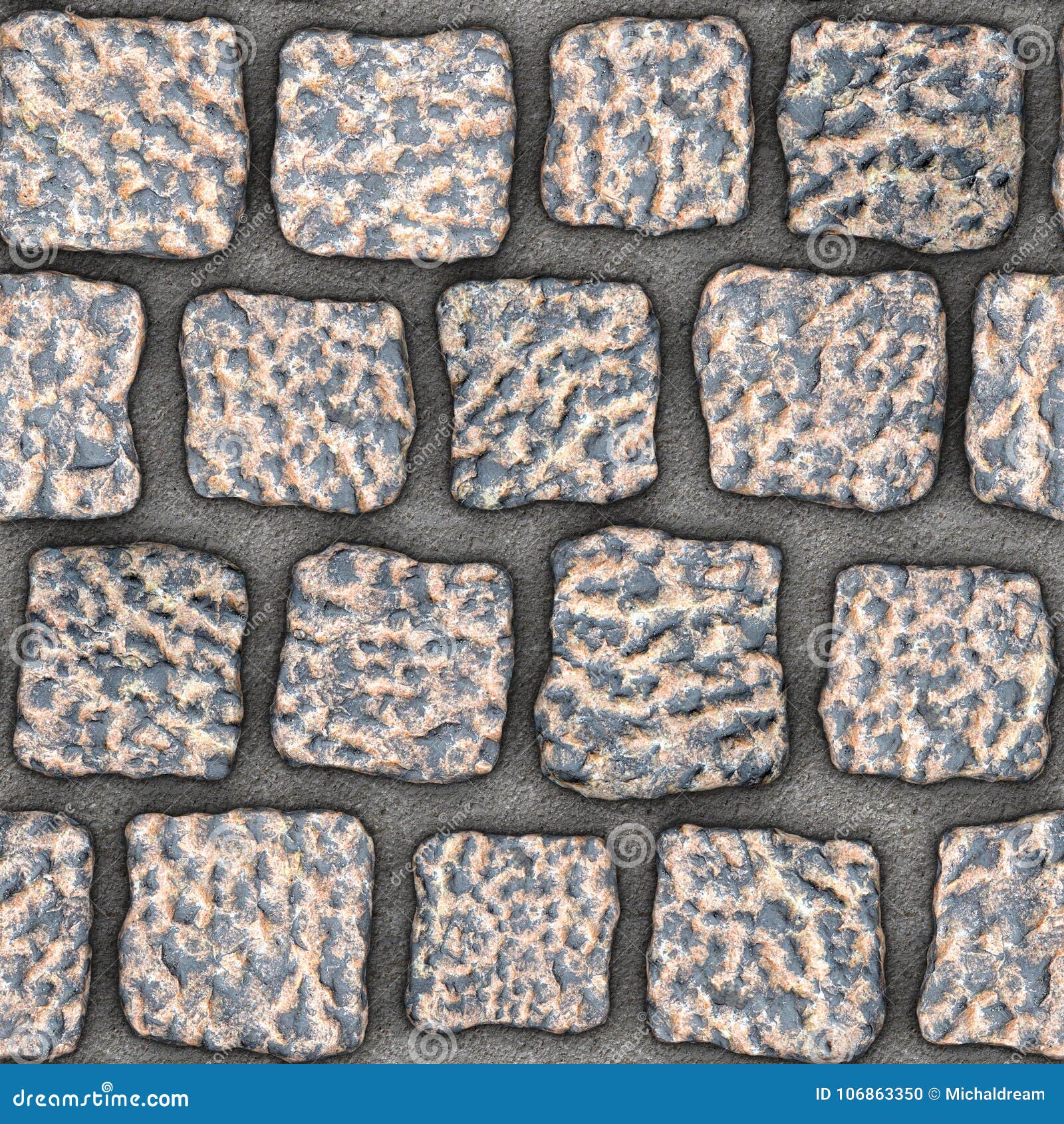 S131 Seamless Texture - Cobblestone Pavers Stock Illustration ...
