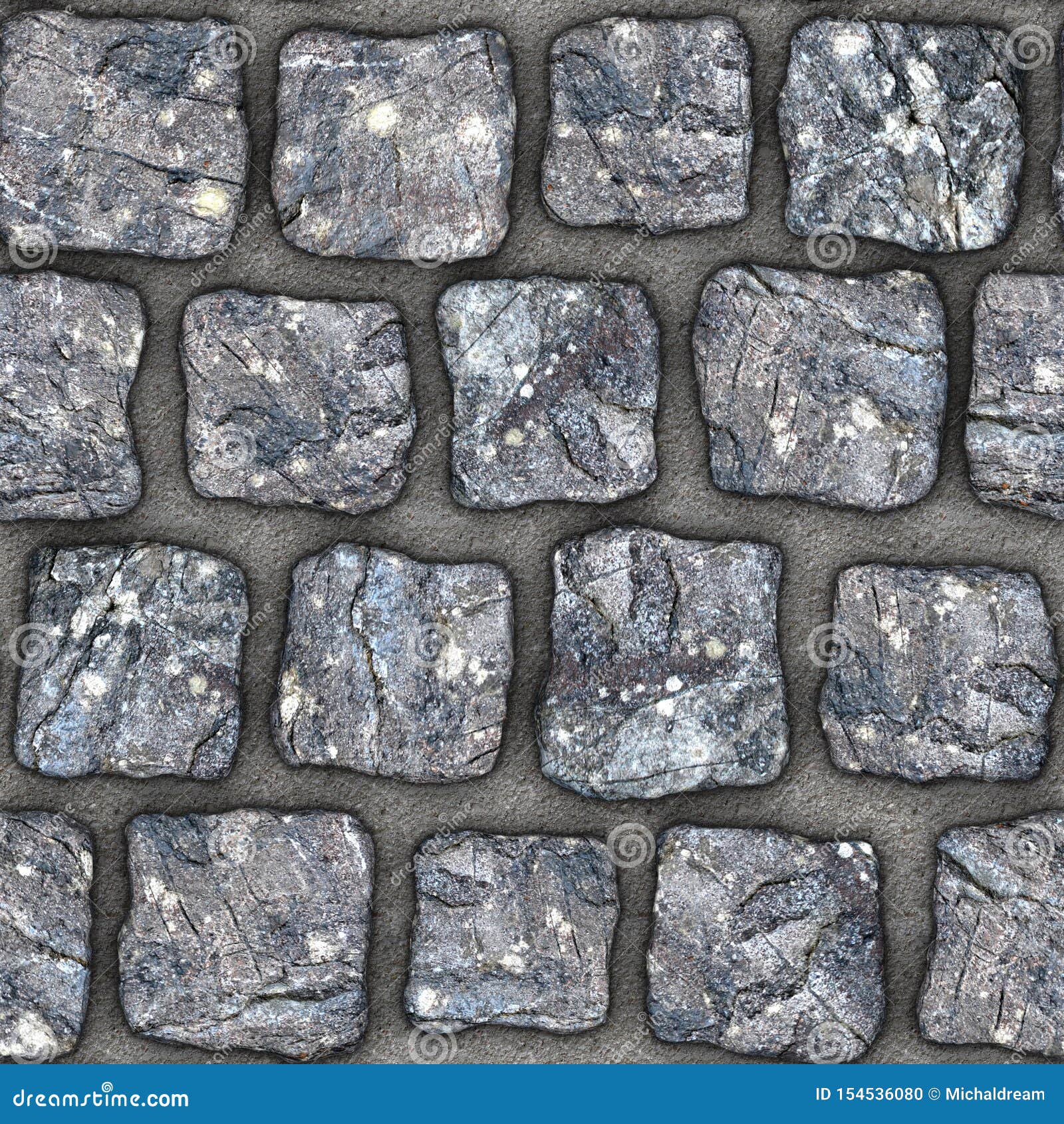S143 Seamless Texture - Cobblestone Pavers Stock Illustration ...