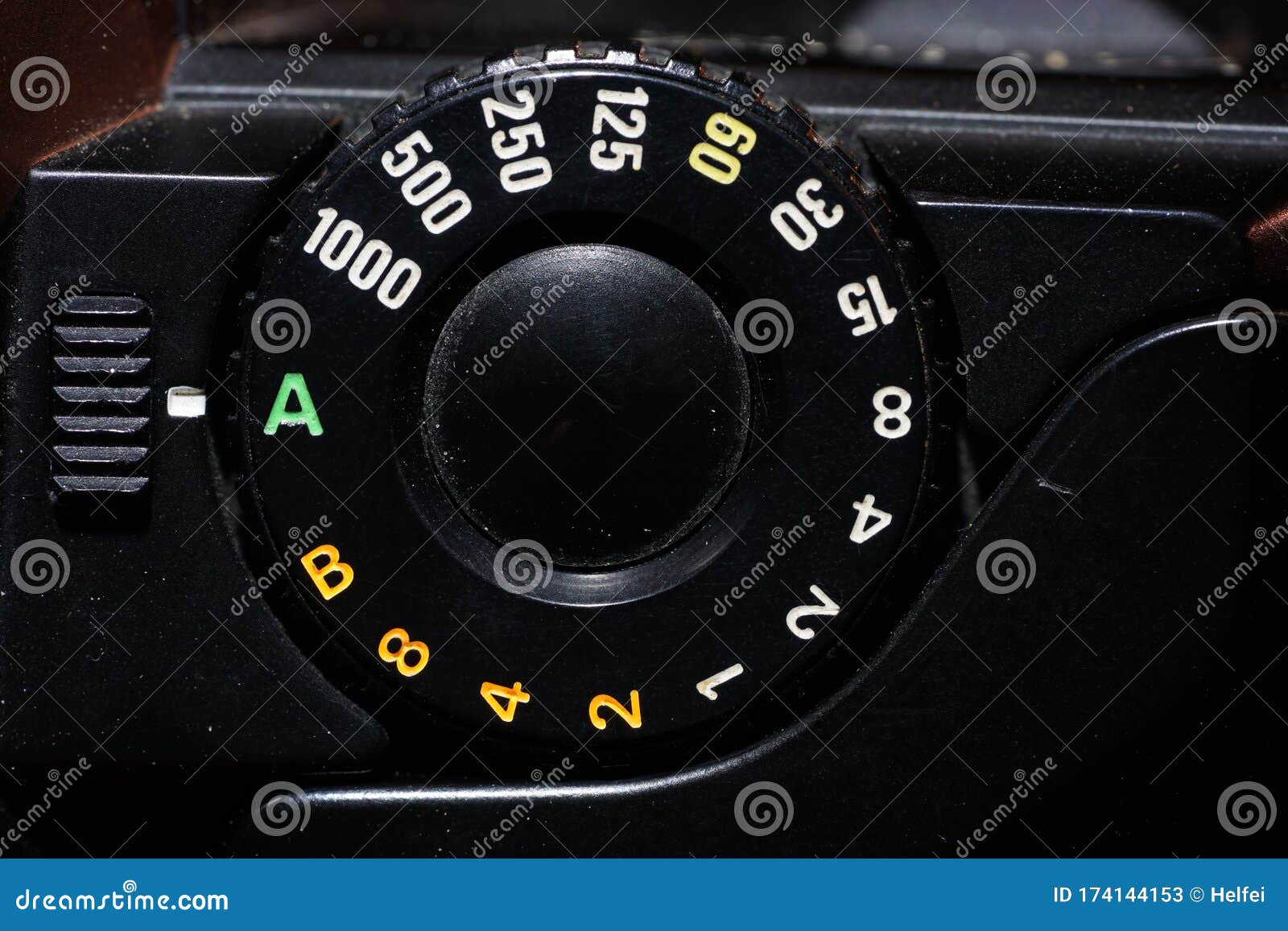 Setting Wheel for ISO and Aperture on an Old Camera Photographed in the ...