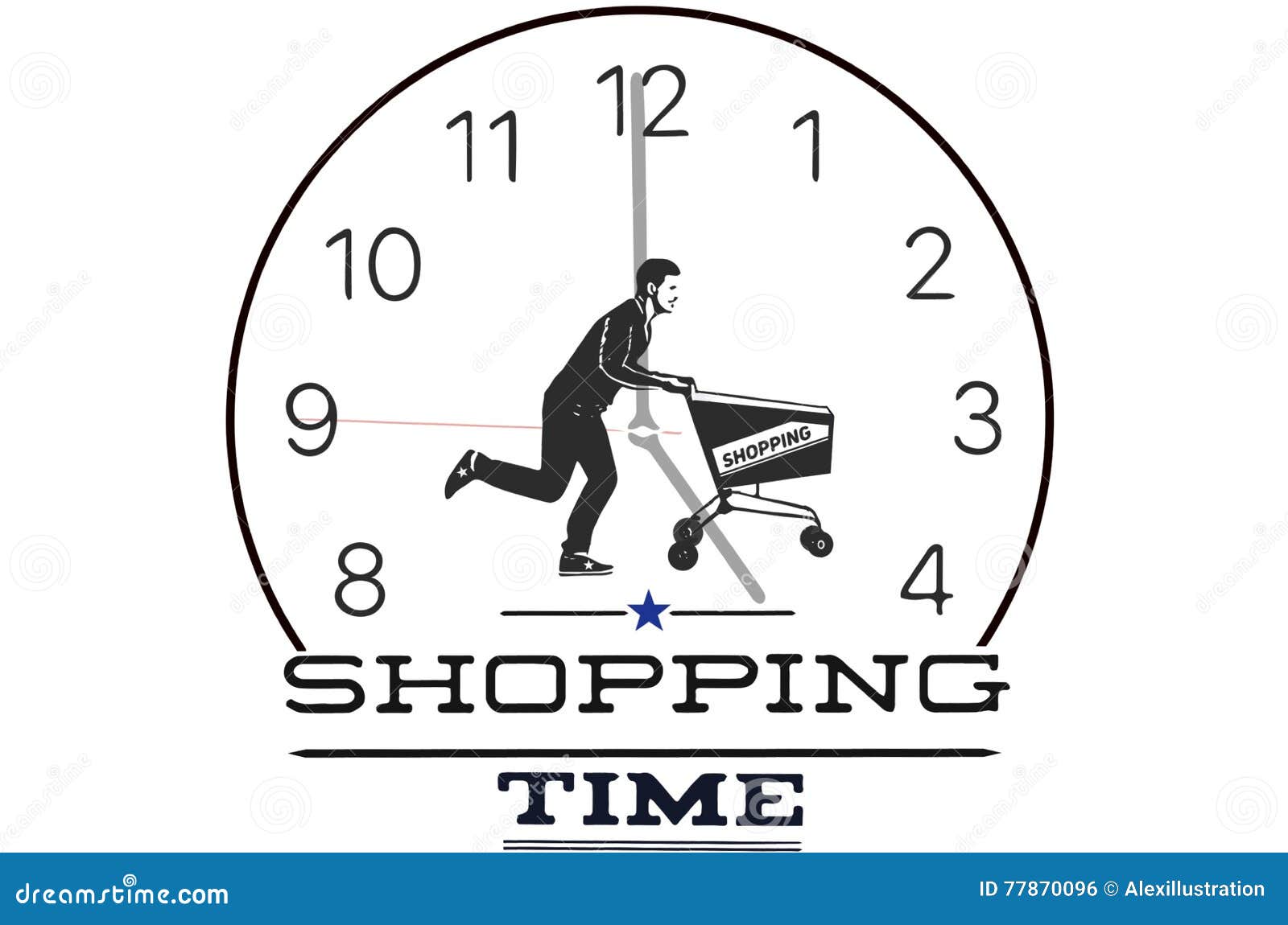 Shopping mall shoppingTime stock illustration. Illustration of time ...