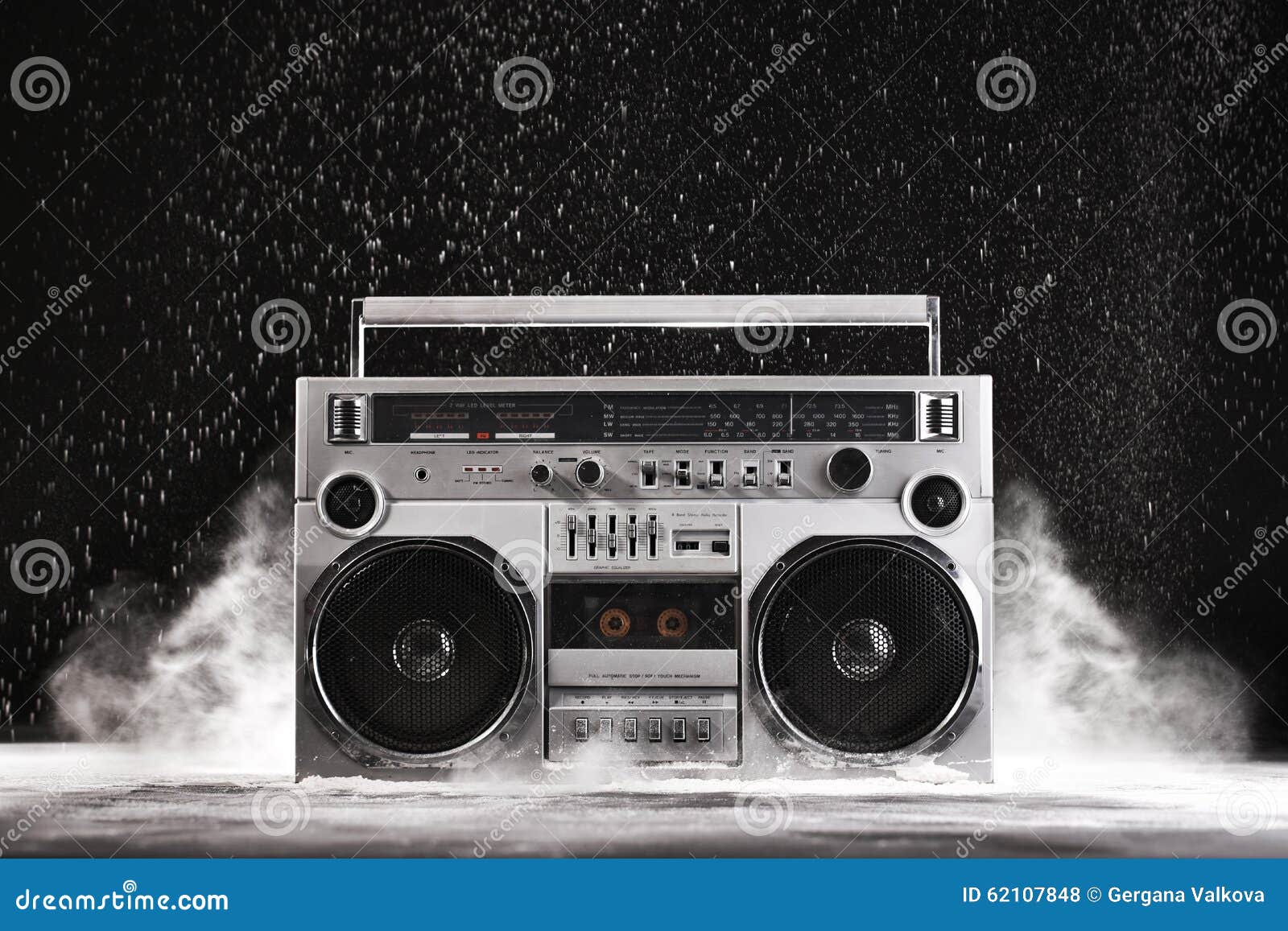 Retro Ghetto Blaster, Isolated On White With Clipping Path Royalty-Free ...