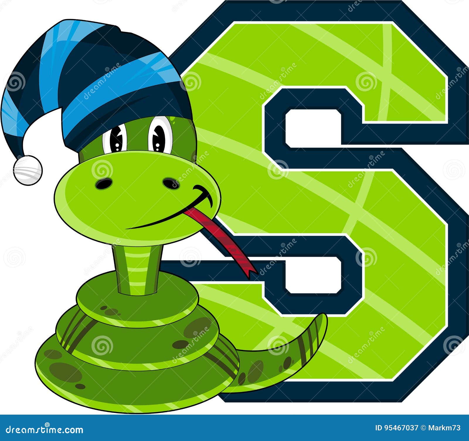 S is for Snake stock vector. Illustration of cartoon - 95467037