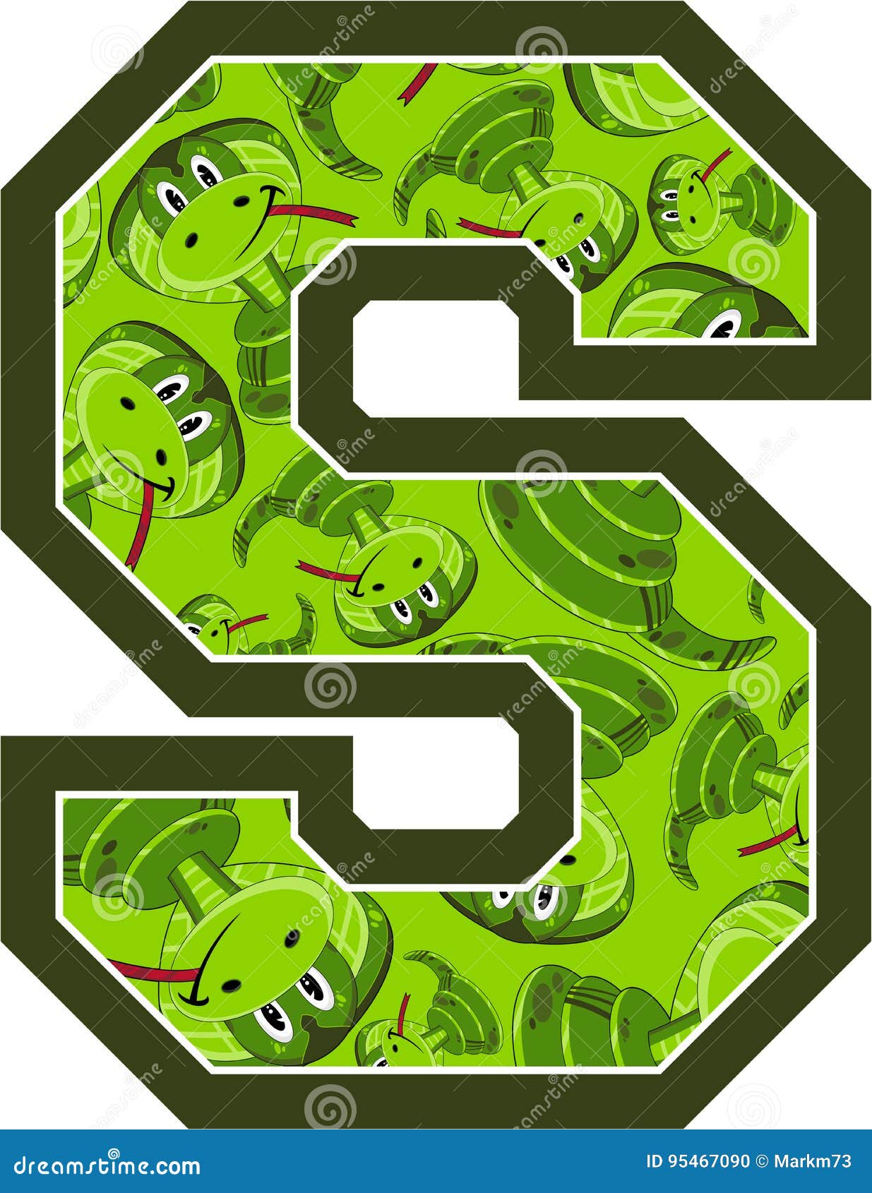 S is for Snake stock vector. Illustration of animals - 95467090