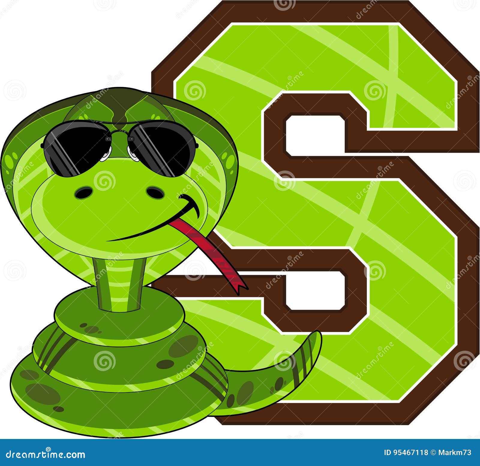 Snake Alphabet ABC Coloring Page S Cartoon Vector | CartoonDealer.com ...