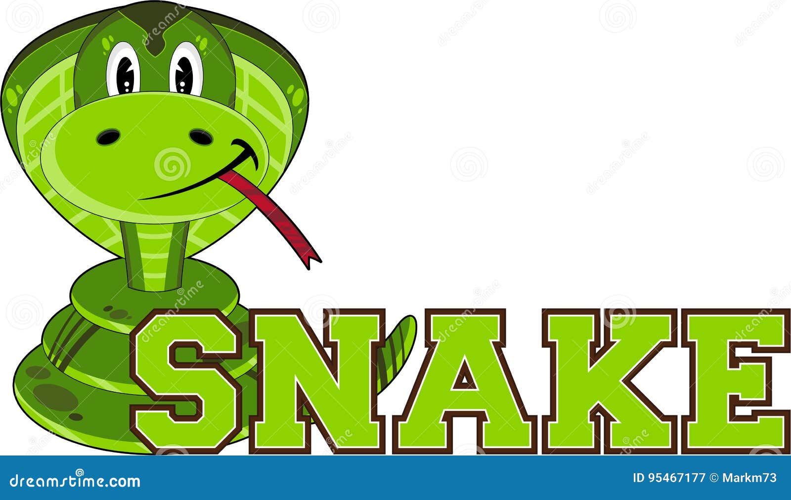 S is for Snake stock vector. Illustration of cute, education - 95467177