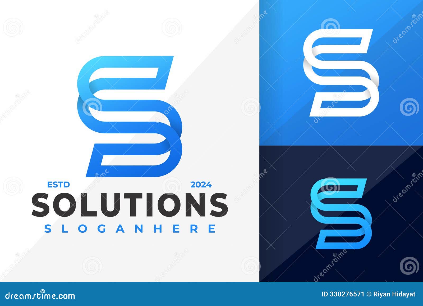 S Solutions Logo Design Vector Symbol Icon Illustration Stock ...