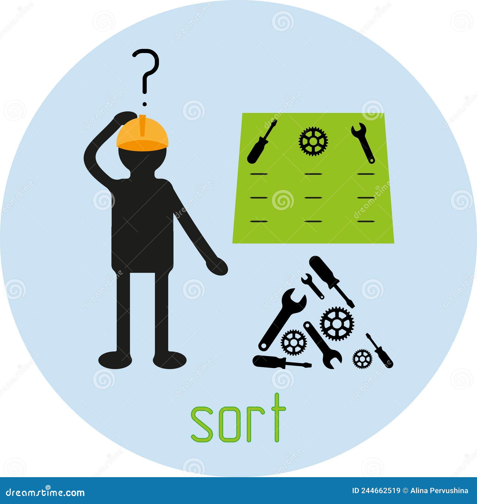 5s-sort stock vector. Illustration of productivity, technologies ...