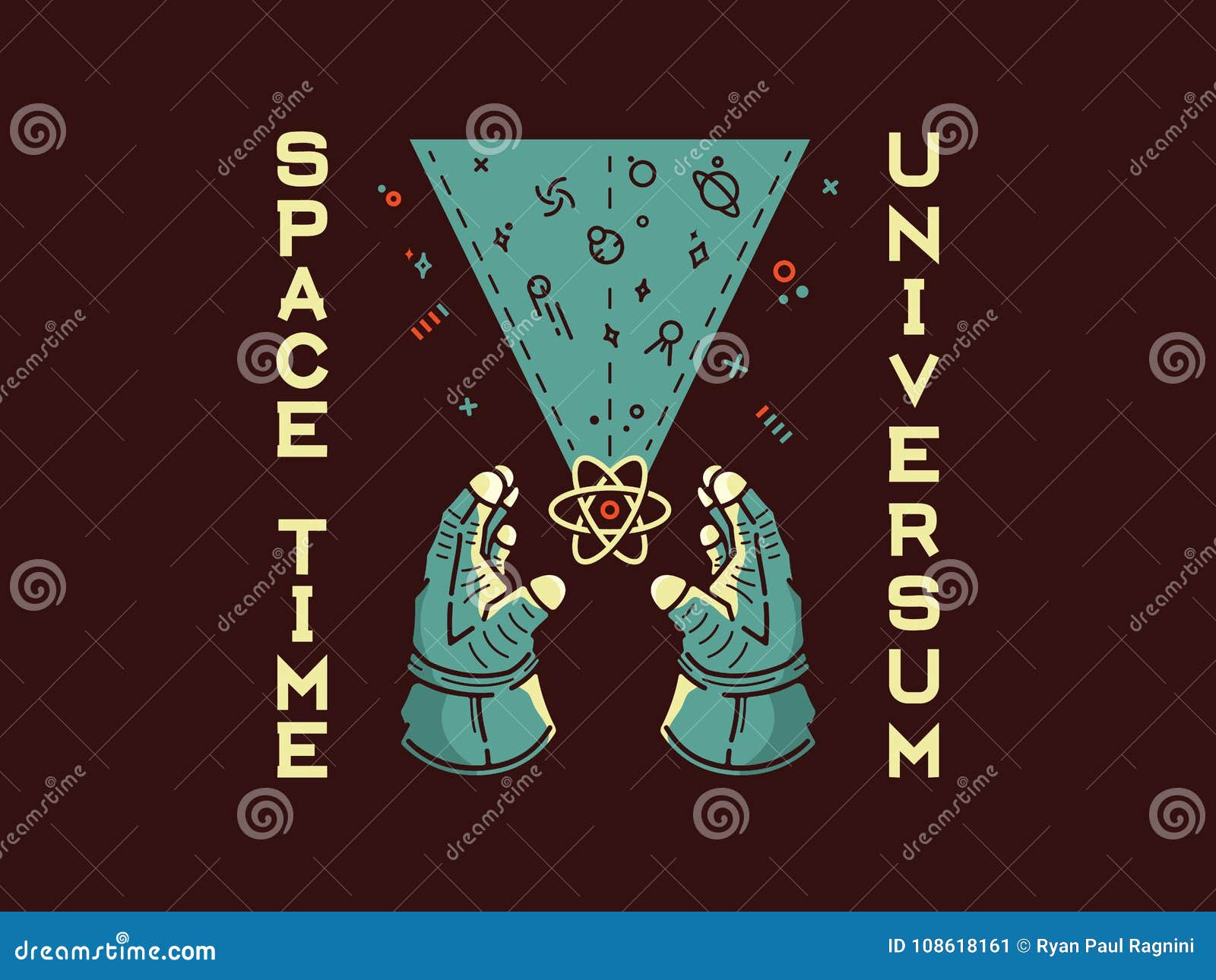 Space Time Universum Humanity Exploration Stock Illustration ...