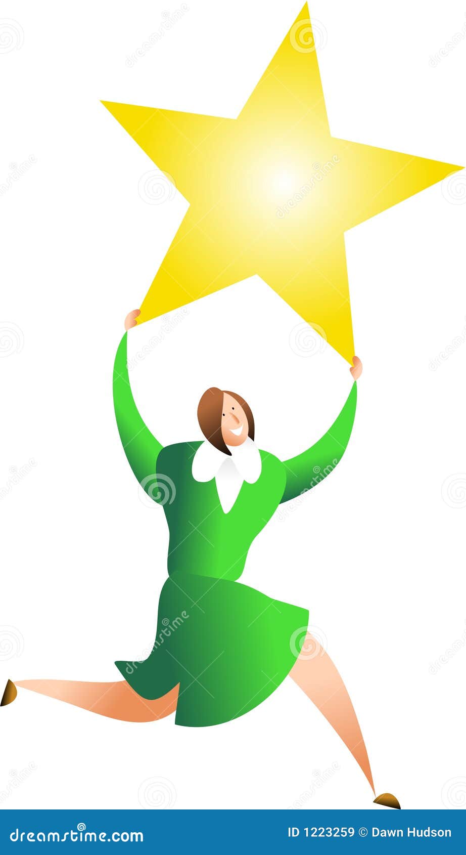 She s a star stock illustration. Illustration of motivation - 1223259
