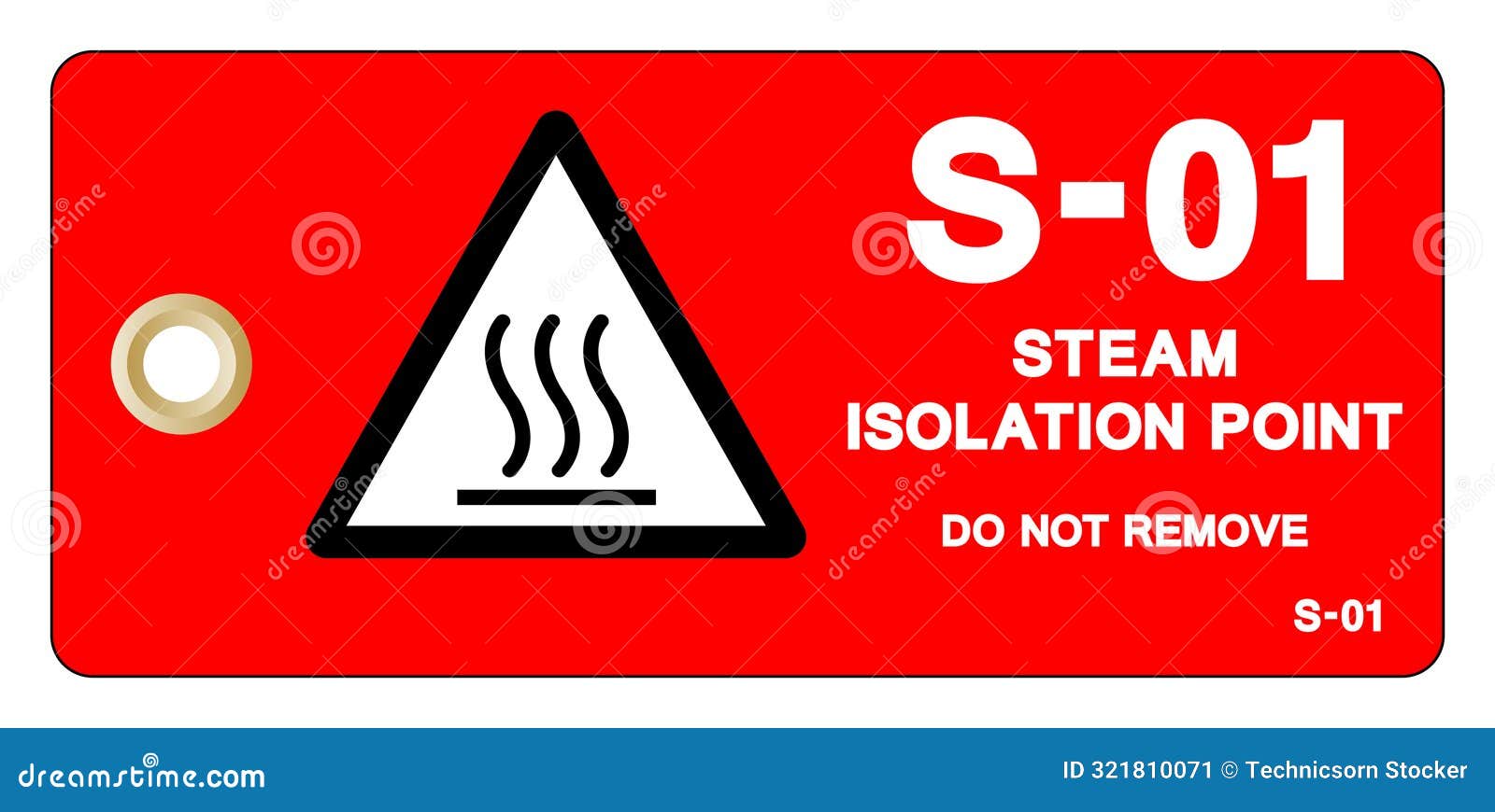S01 Steam Isolation Point Tag Label Symbol Sign, Vector Illustration ...