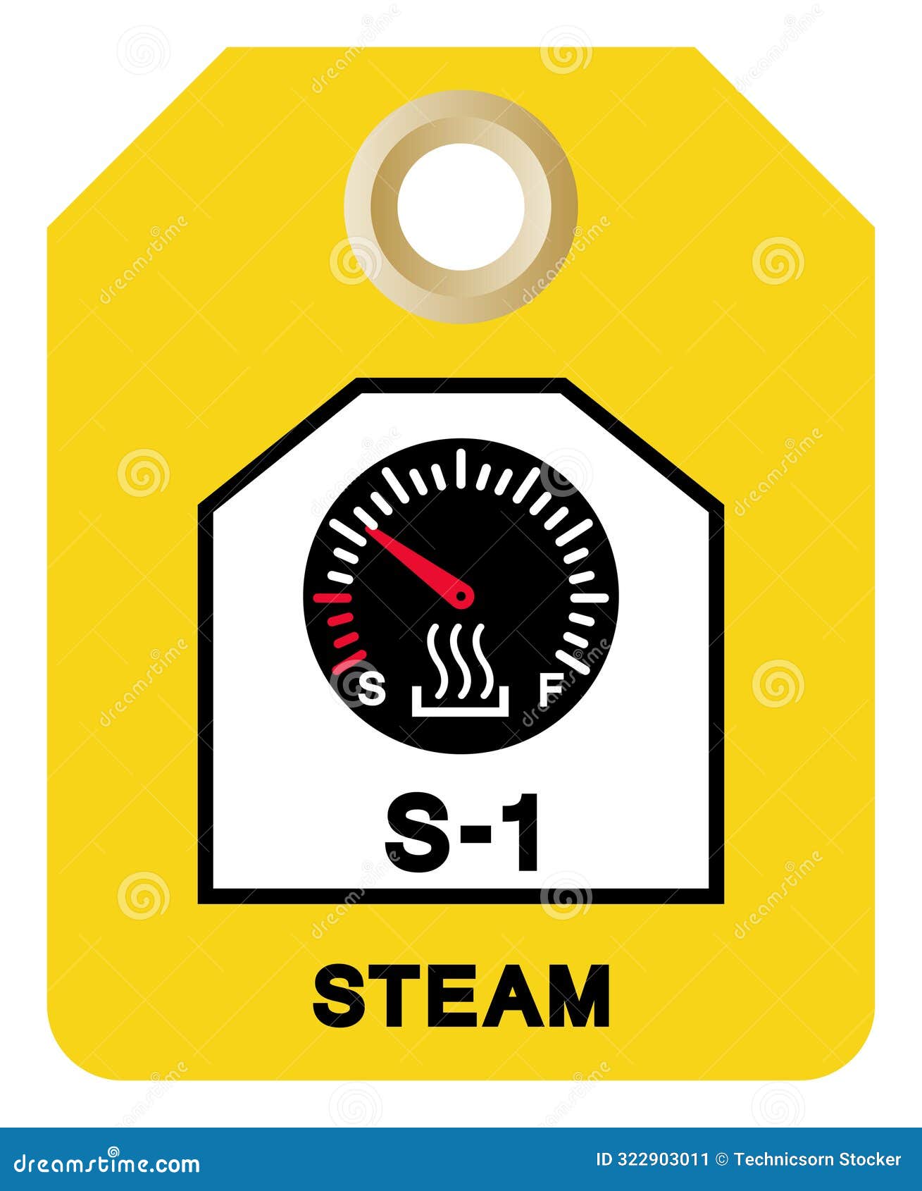 S-1 Steam Tag Label Symbol Sign, Vector Illustration, Isolate on White ...