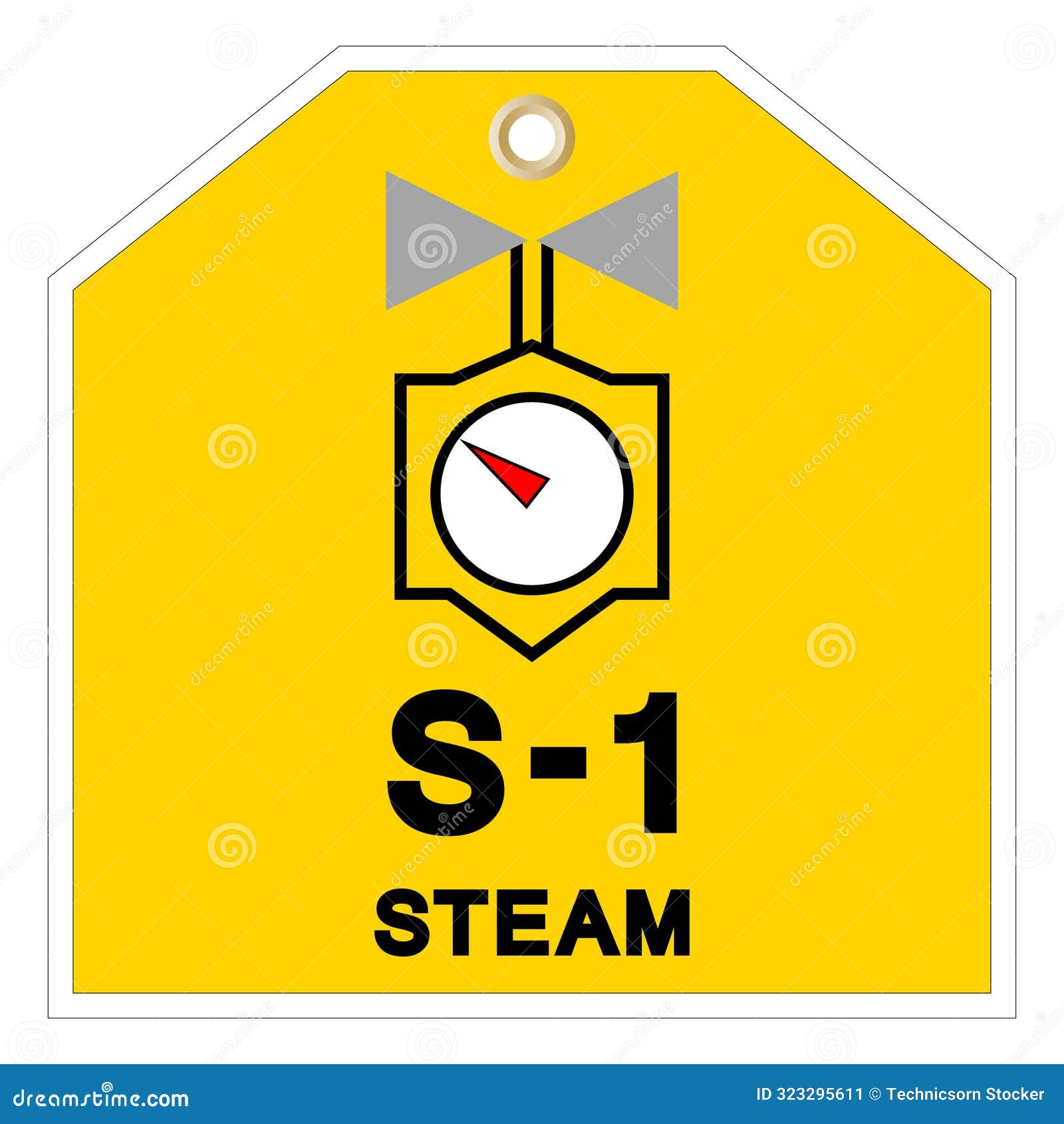 S-1 Steam Tag Label Symbol Sign, Vector Illustration, Isolate on White ...