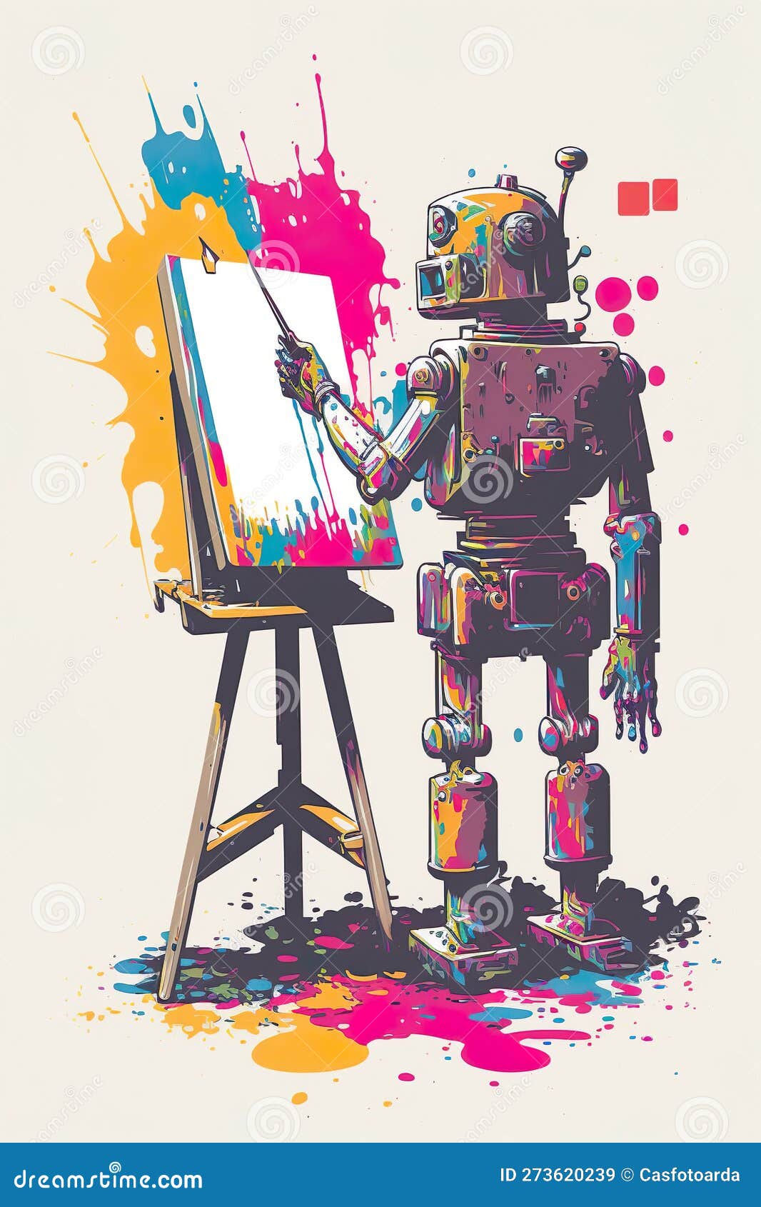 Robot Arm Drawing Model. It Can Be Used As An Illustration Of Robotics ...