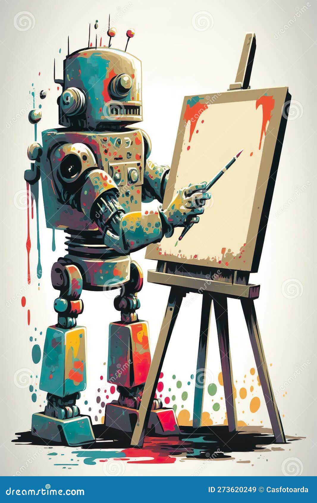 Robot Arm Drawing Model. It Can Be Used As An Illustration Of Robotics ...