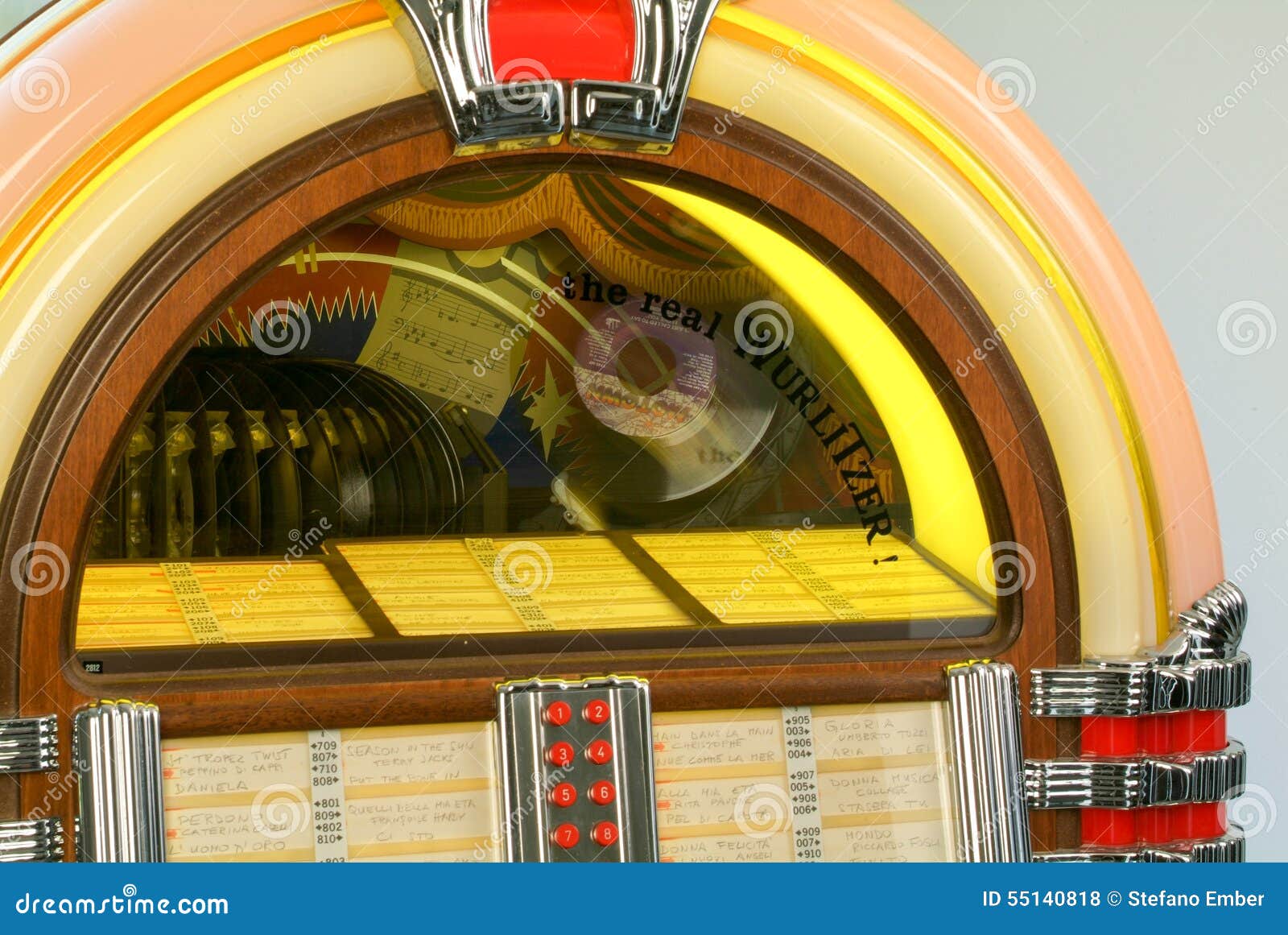 1950 s style Juke Box editorial stock photo. Image of vinyl - 55140818