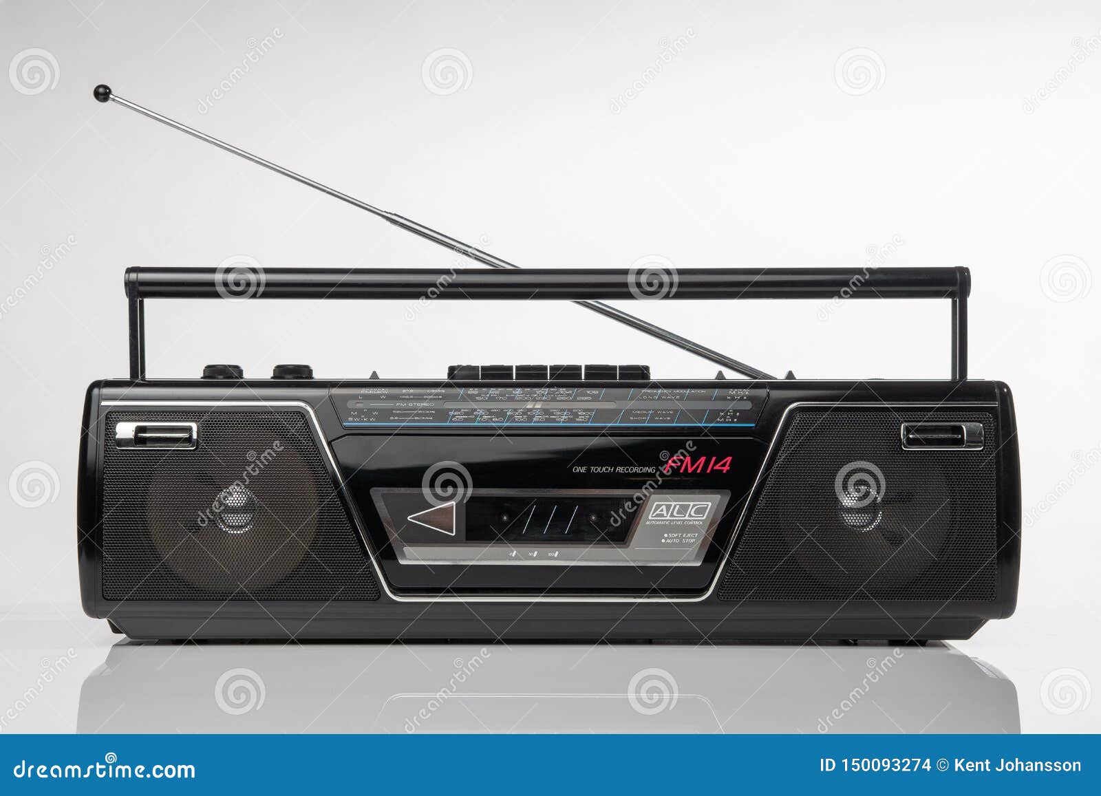 1980s Style Radio Cassette Player Editorial Stock Image - Image of bass ...