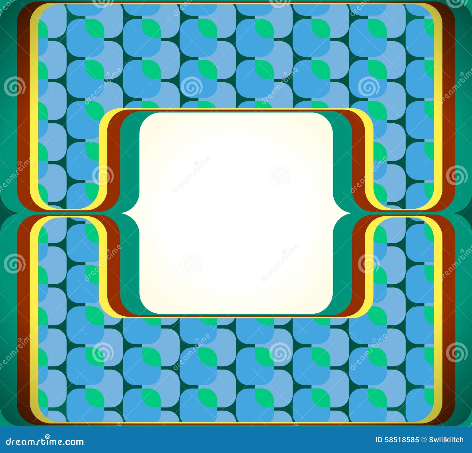 50s styled retro frame stock vector. Illustration of flyer - 58518585