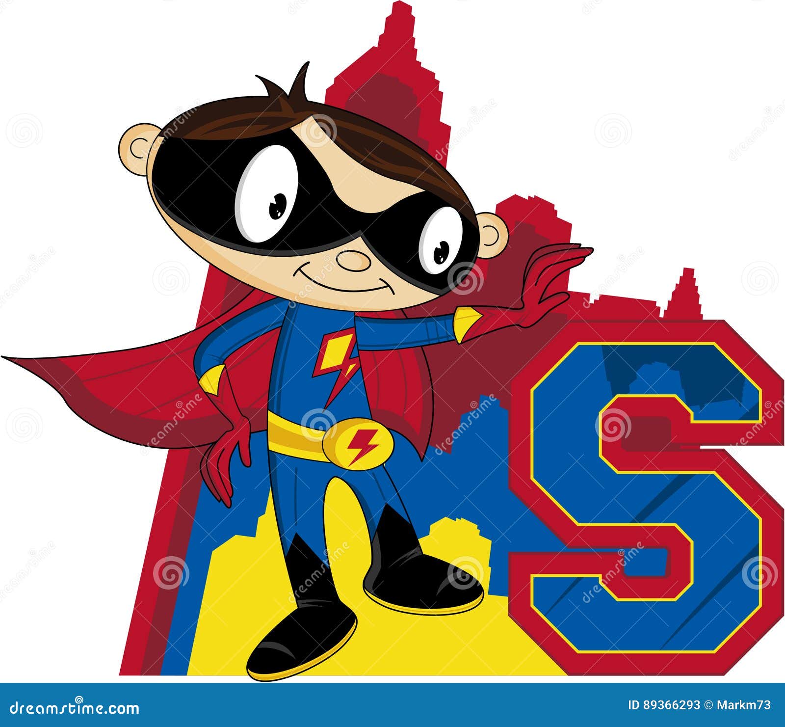 S is for Superhero stock vector. Illustration of superpowers - 89366293