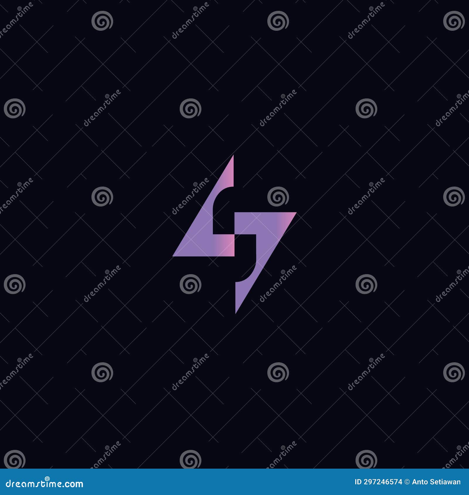 S Thunder Logo Simple Design Stock Vector - Illustration of poster ...