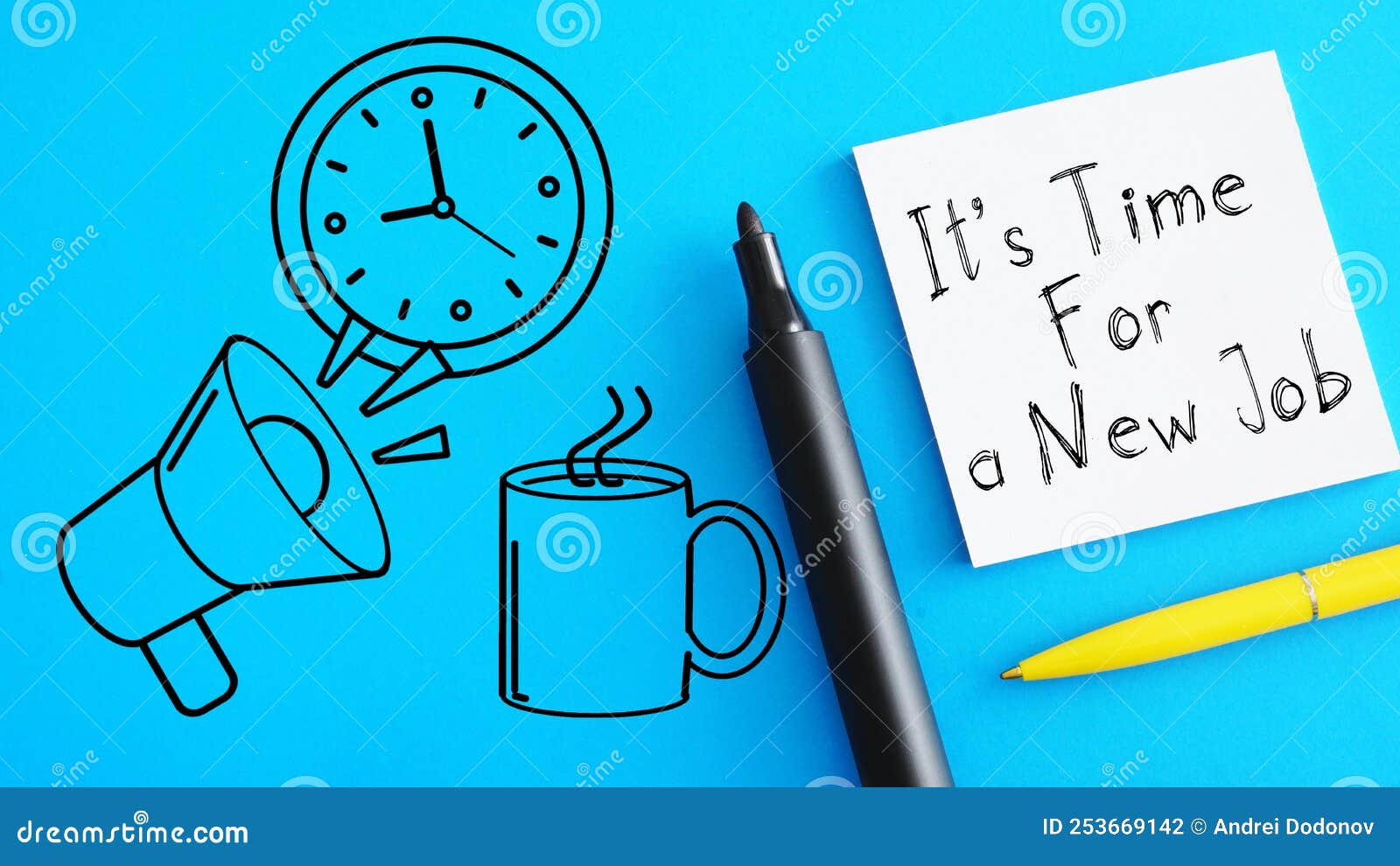 It S Time for a New Job is Shown Using the Text Stock Photo - Image of ...