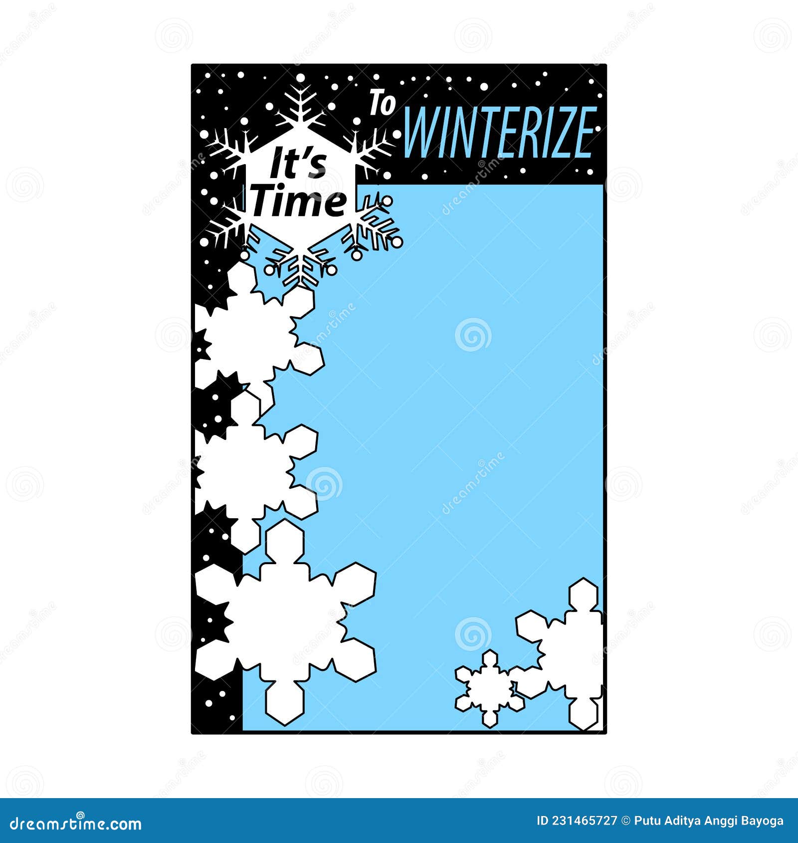 It`s Time To Winterize Card Template Stock Vector - Illustration of ...
