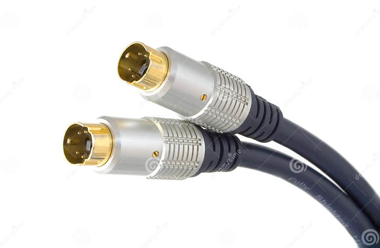 S-Video plugs stock photo. Image of black, electronics - 7779238