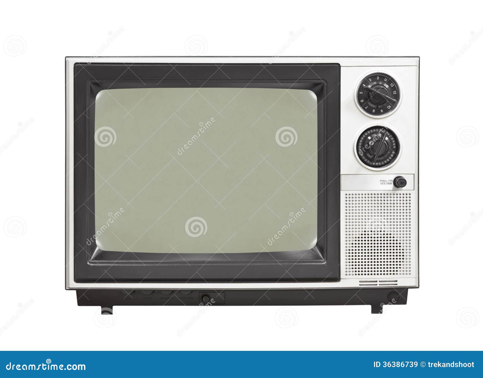 1980s Vintage Television Set Isolated Royalty Free Stock Images - Image ...