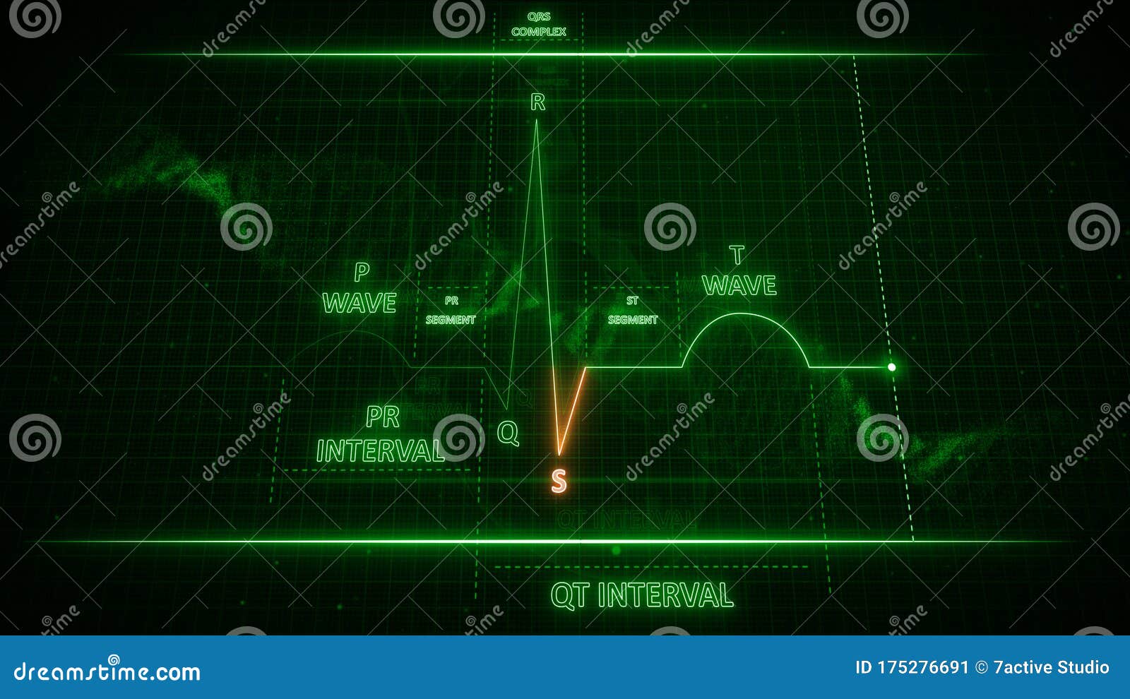 S Wave from Electrocardiogram Wave or ECG or EKG Stock Illustration ...