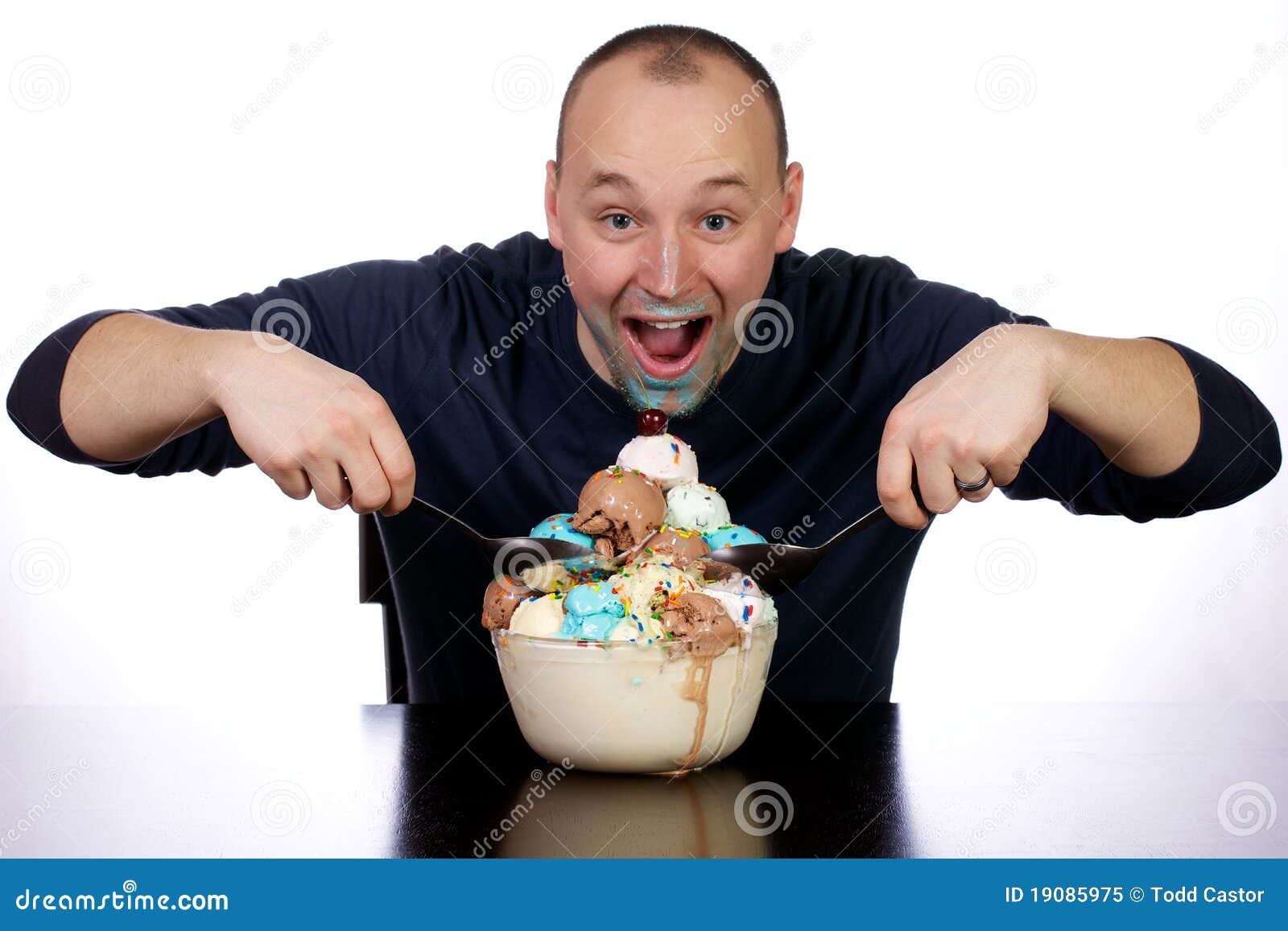 That S What I Call a Bowl of Ice Cream. Stock Image - Image of food ...