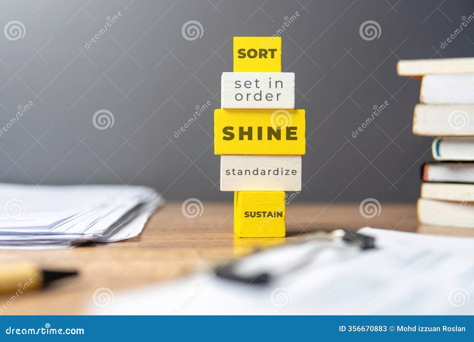 The 5s Workplace Organization Method. Stock Image - Image of ...