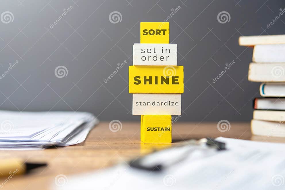 The 5s Workplace Organization Method. Stock Image - Image of ...