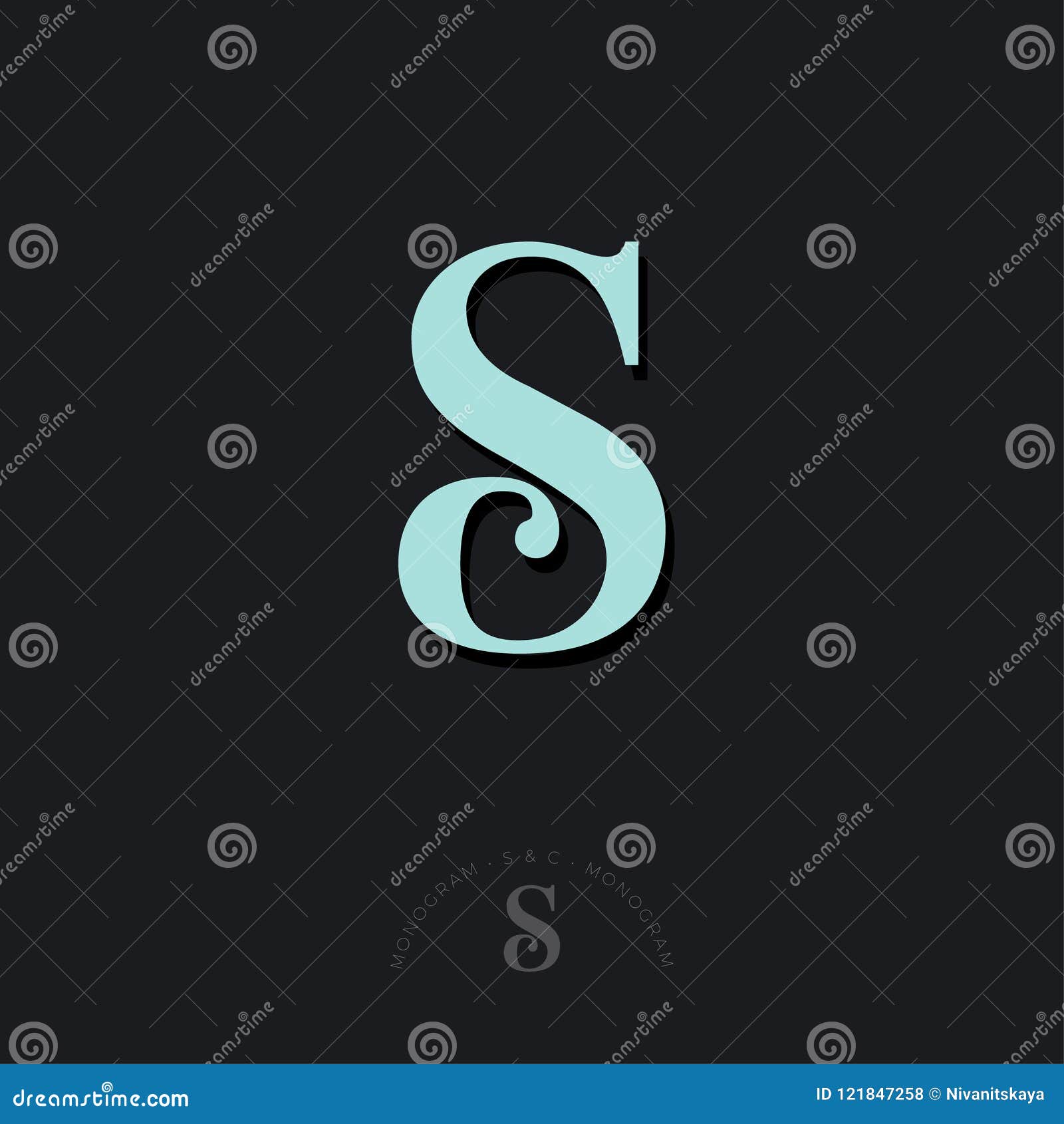 S Y C Combinaron Las Letras, La Inicial De Letras Hermosas Ilustración ...