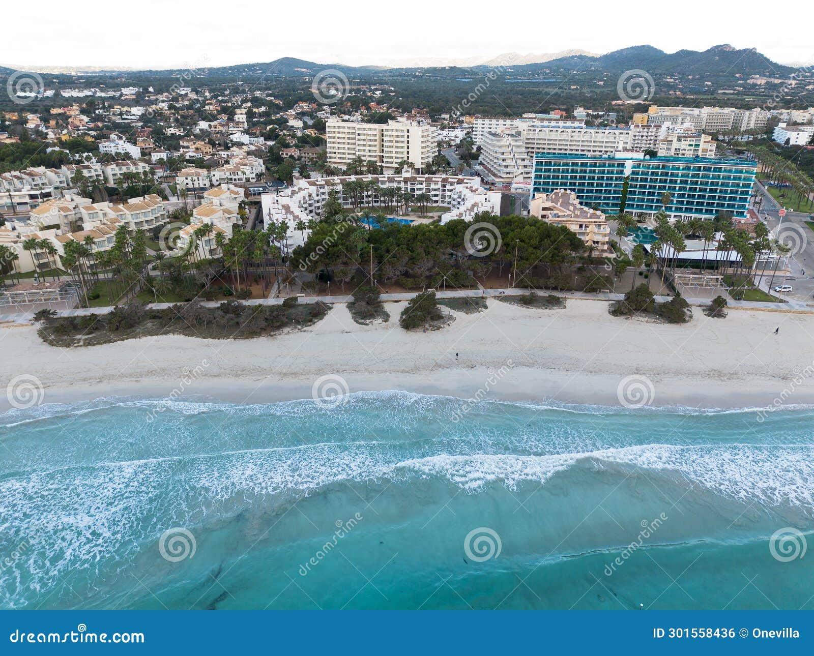 Sa Coma Beach in Majorca stock photo. Image of majorca - 301558436