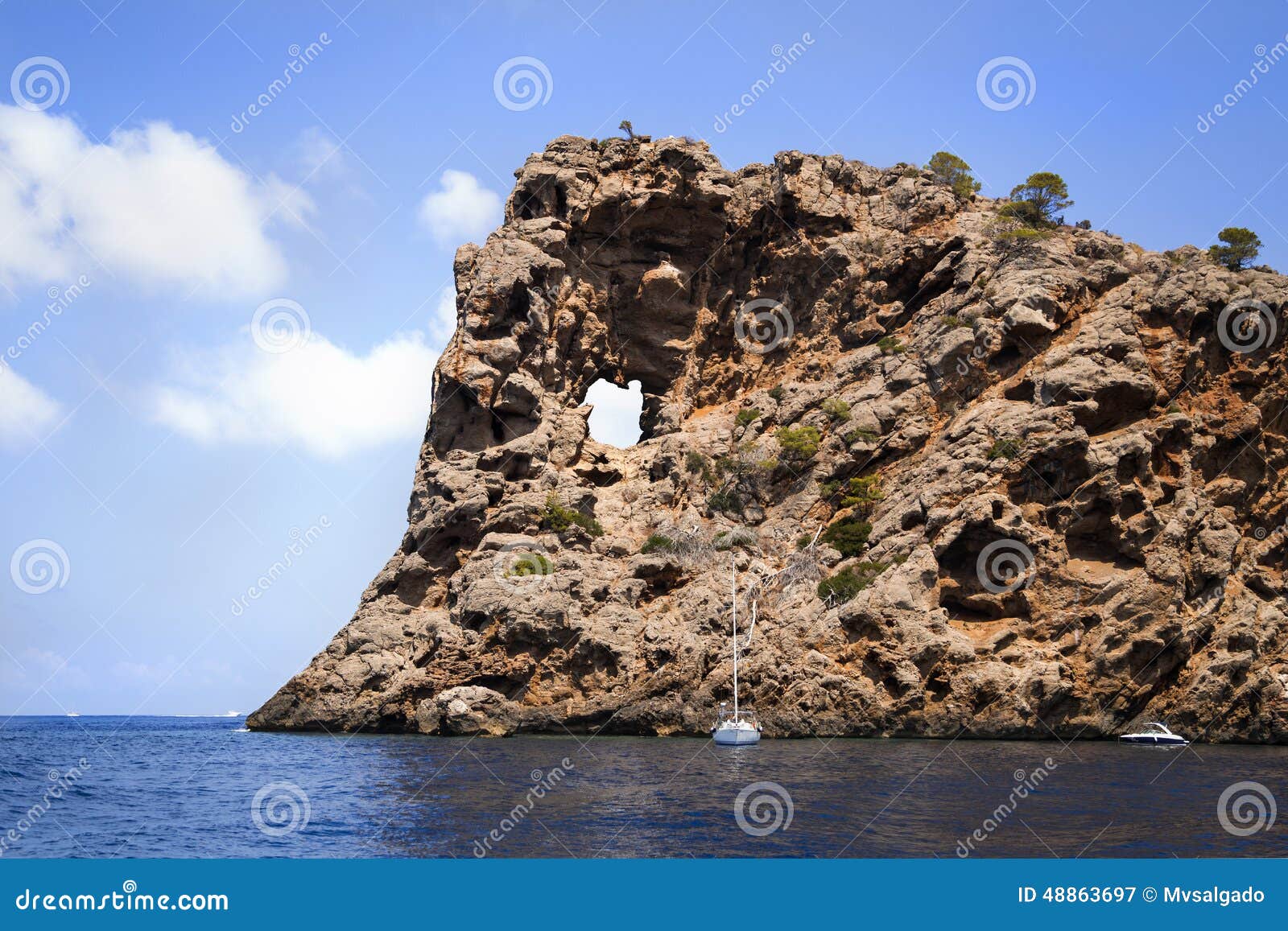 Sa Foradada stock image. Image of formation, scenery - 48863697