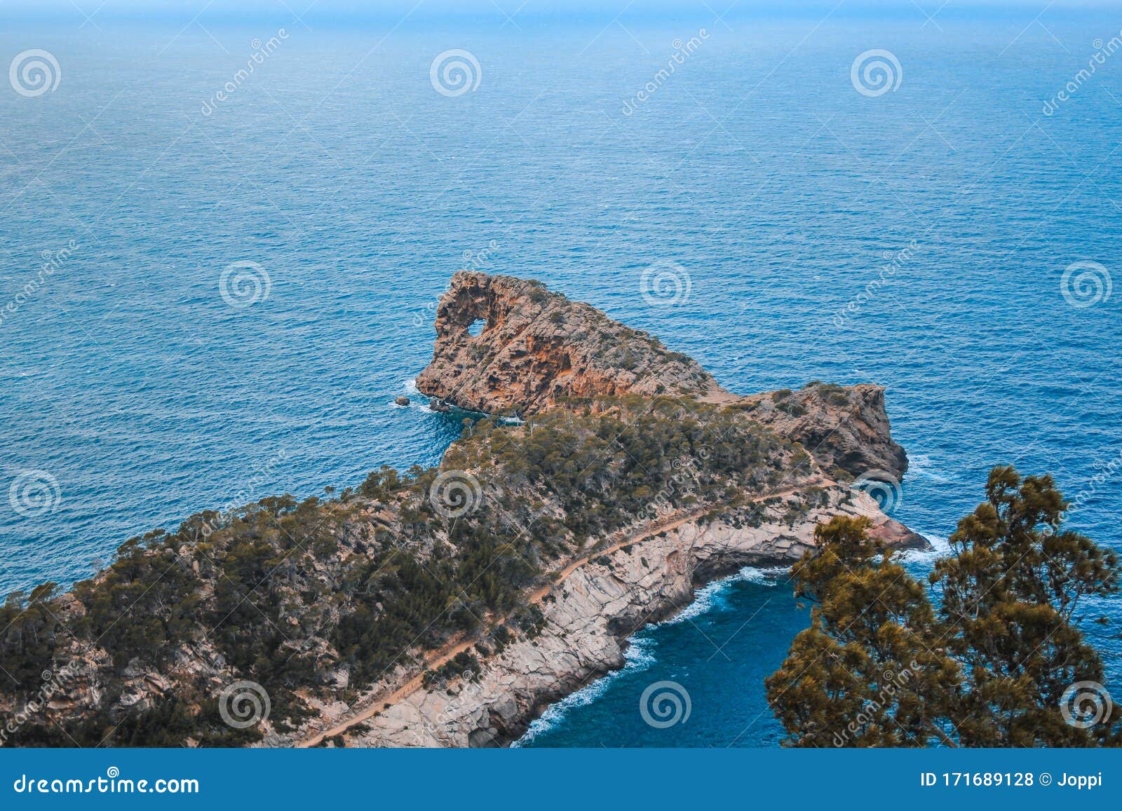 Sa Foradada at the Western Coast of Mallorca, Spain Stock Photo - Image ...