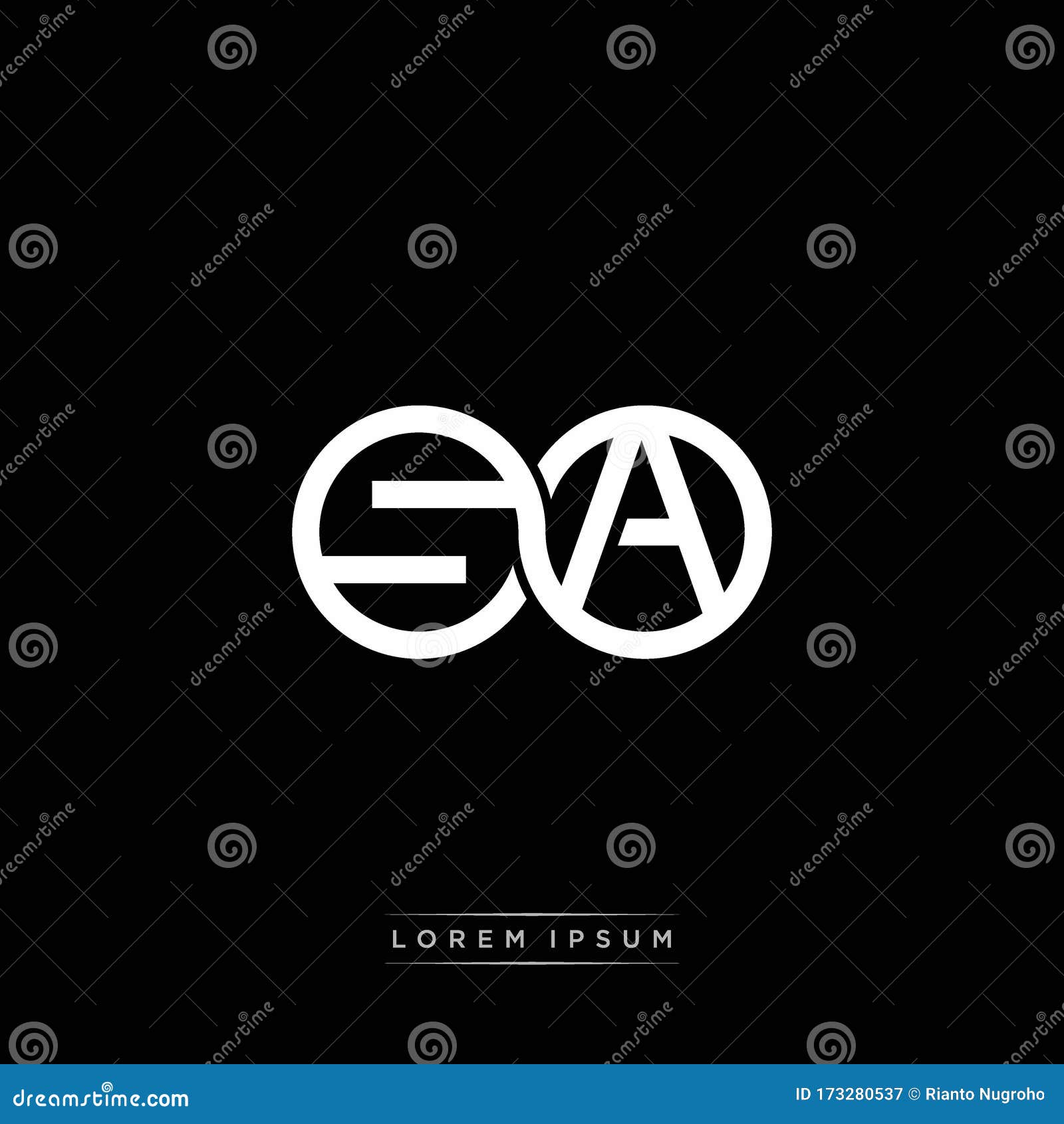 SA Initial Letter Linked Circle Capital Monogram Logo Modern Template ...
