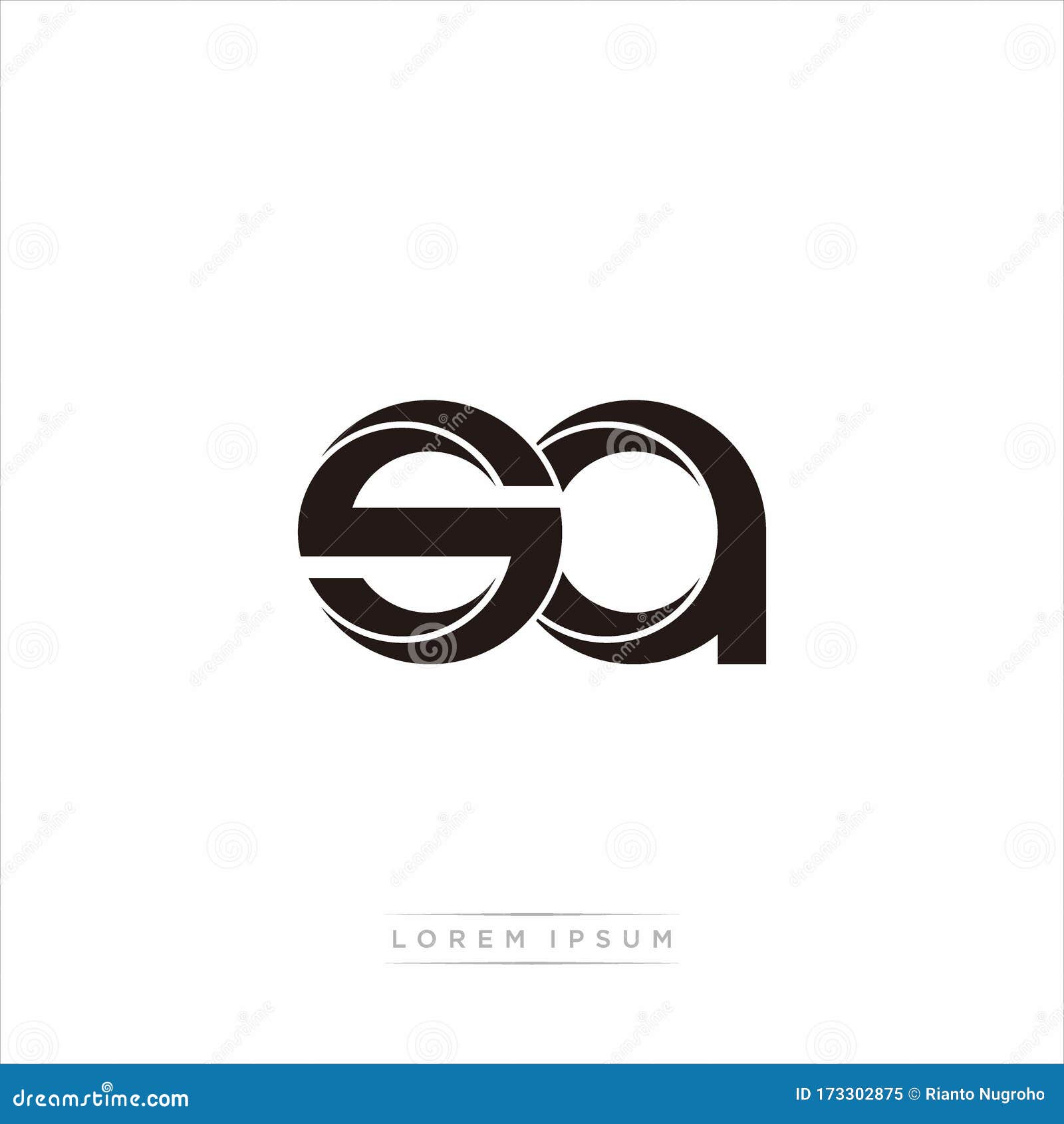 Sa Initial Letter Split Lowercase Modern Monogram Linked Outline Rounded Logo Stock Vector ...