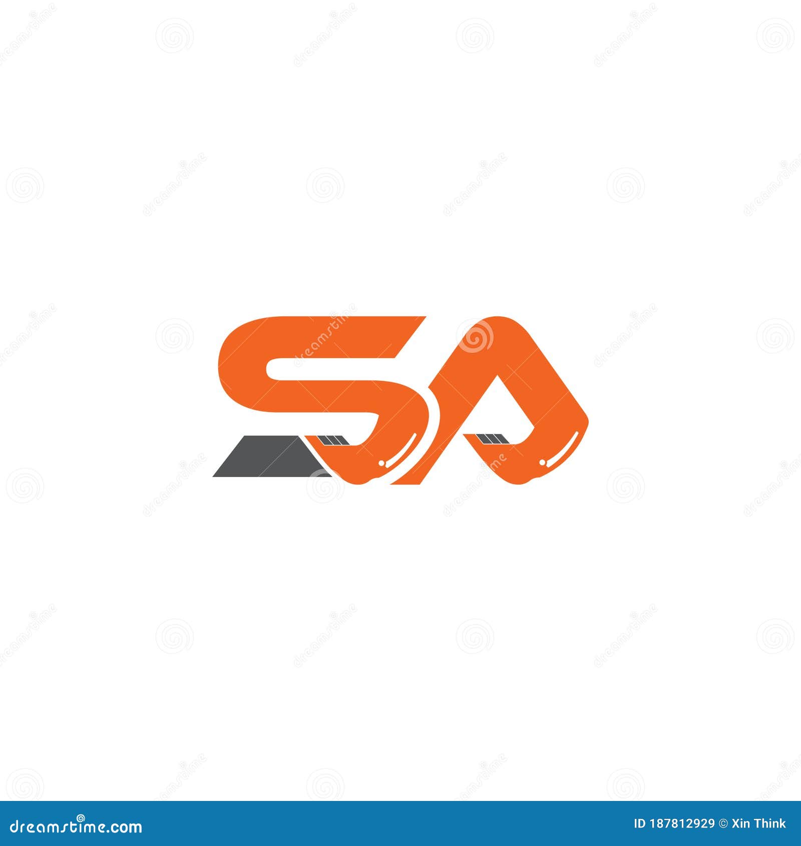 SA Letter Logo Icon Design Template Elements Stock Vector ...