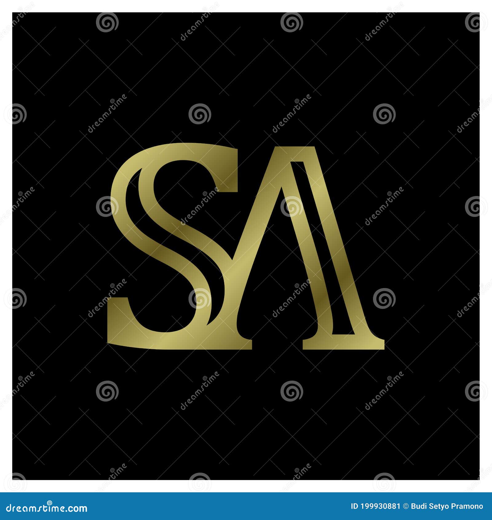 SA Logo Design Vector. Letter SA Logo Design Template Stock Vector ...