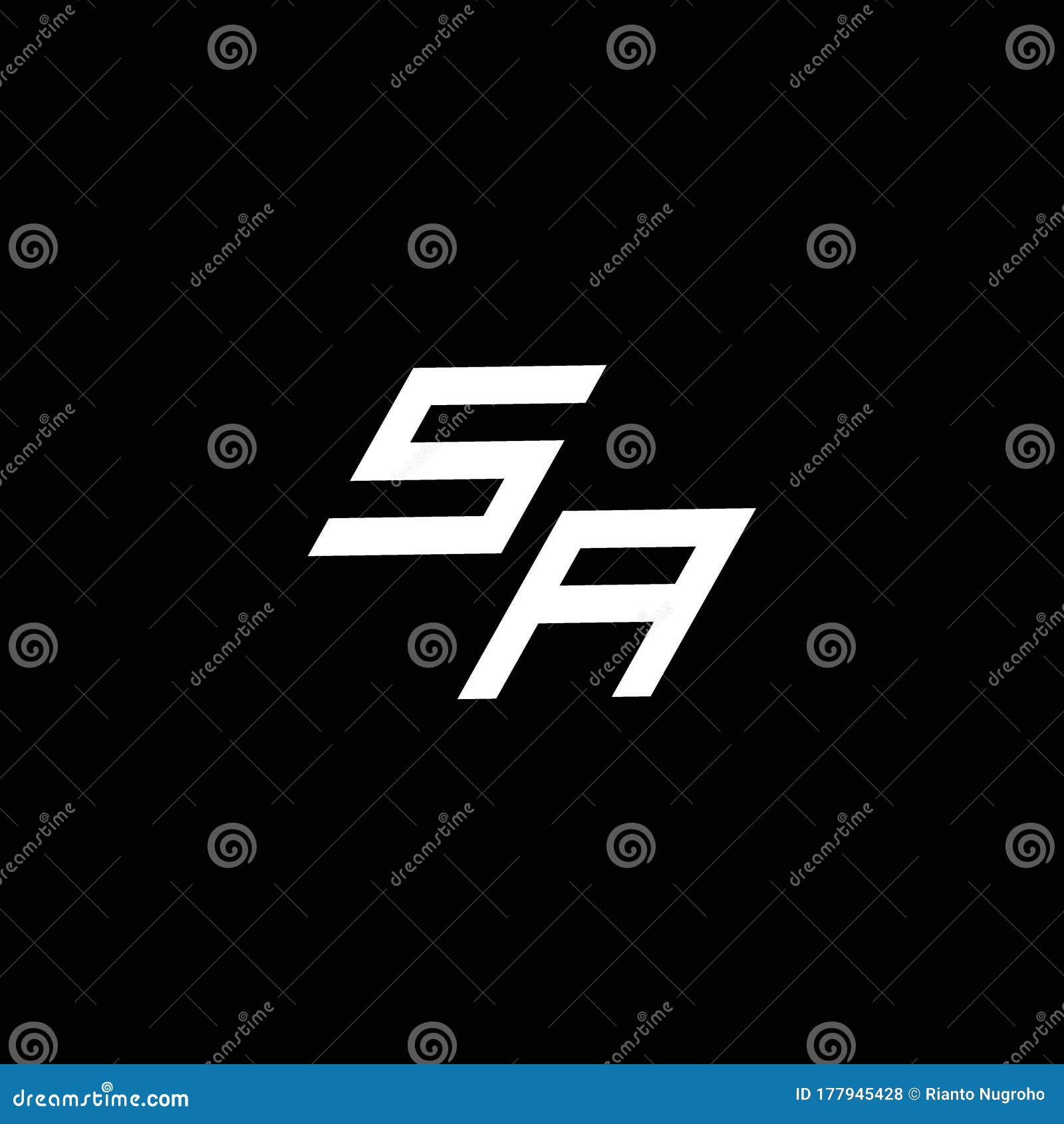 SA Logo Monogram with Up To Down Style Modern Design Template Stock ...