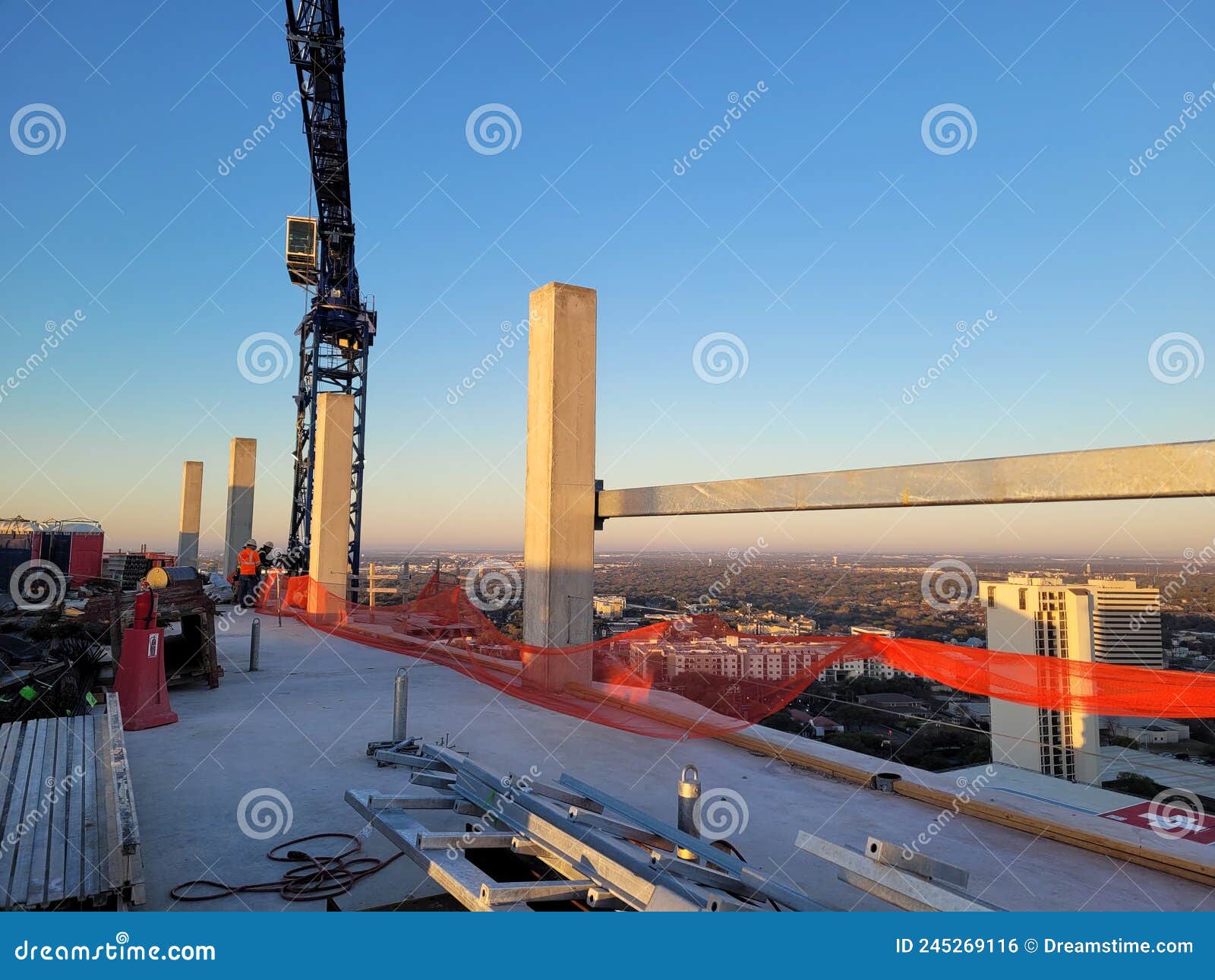 Sa New Build 13th Floor High Beam Stock Photo - Image of stadium, tower ...