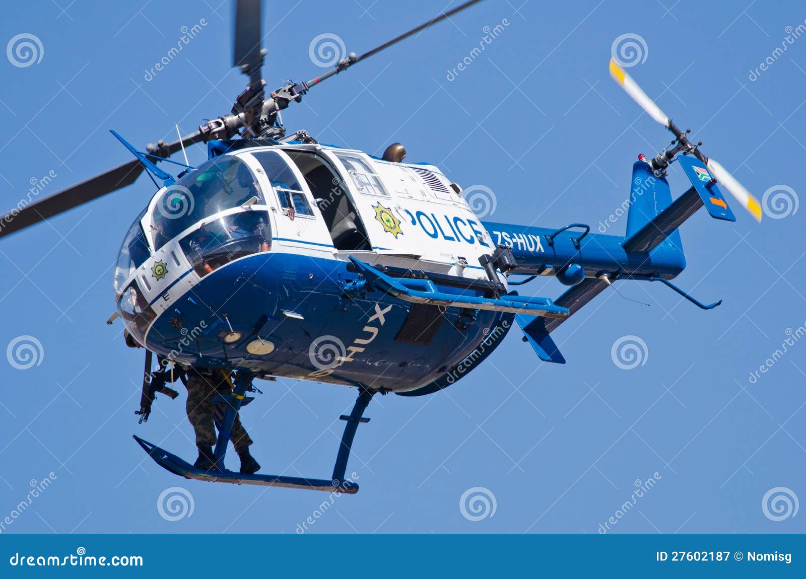A SA Police Bo 105 Helicopter With Sniper Editorial Photography - Image ...