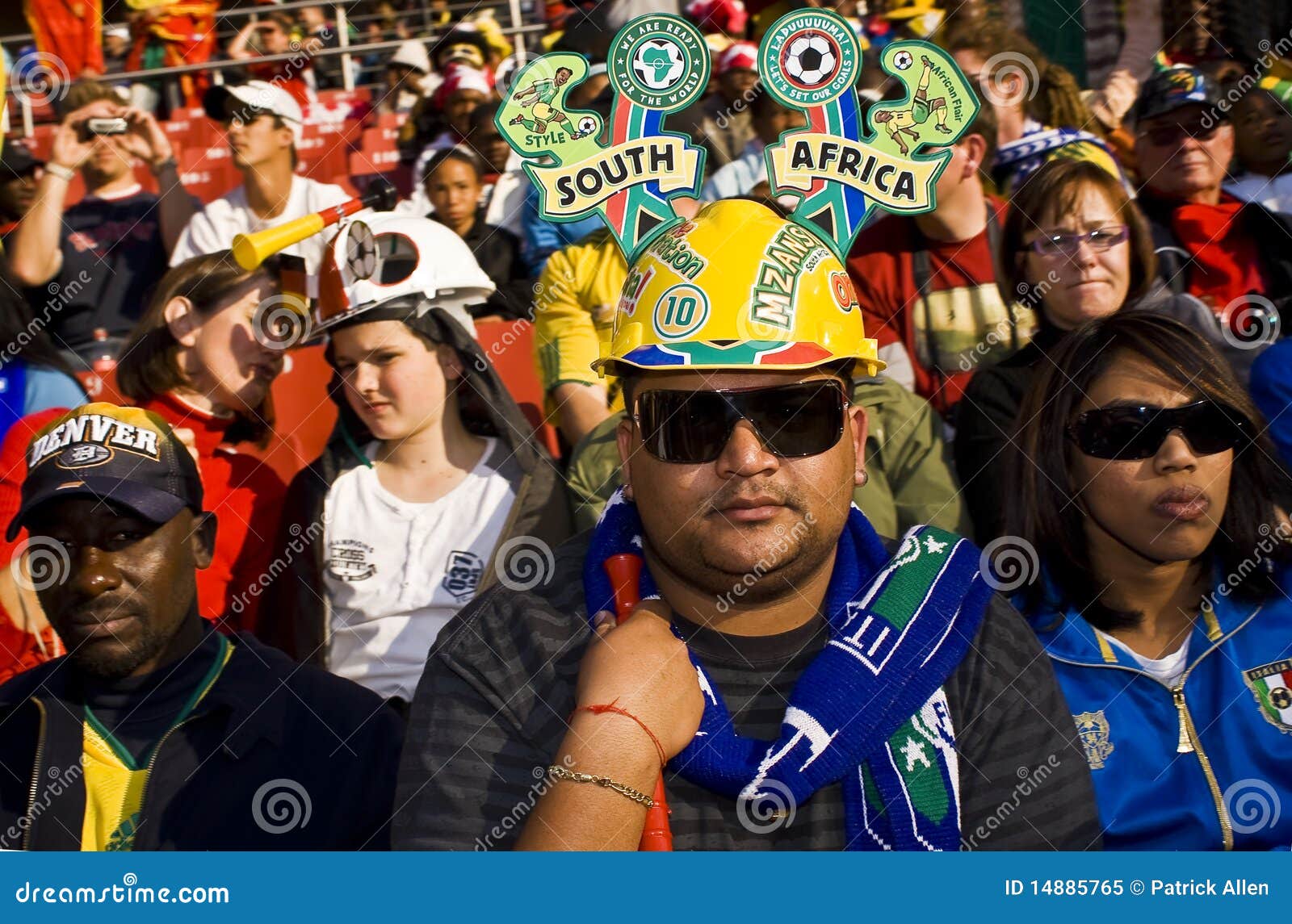 SA Soccer Supporters - FIFA WC Editorial Image - Image of male, crowded ...