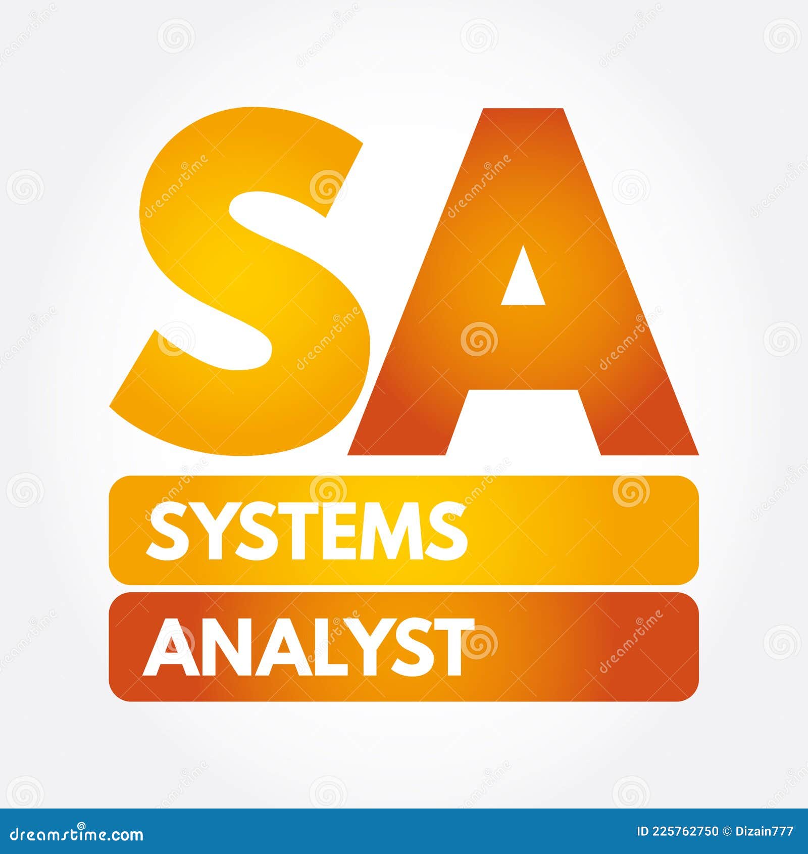 SA - Systems Analyst Acronym, Technology Concept Background Stock ...