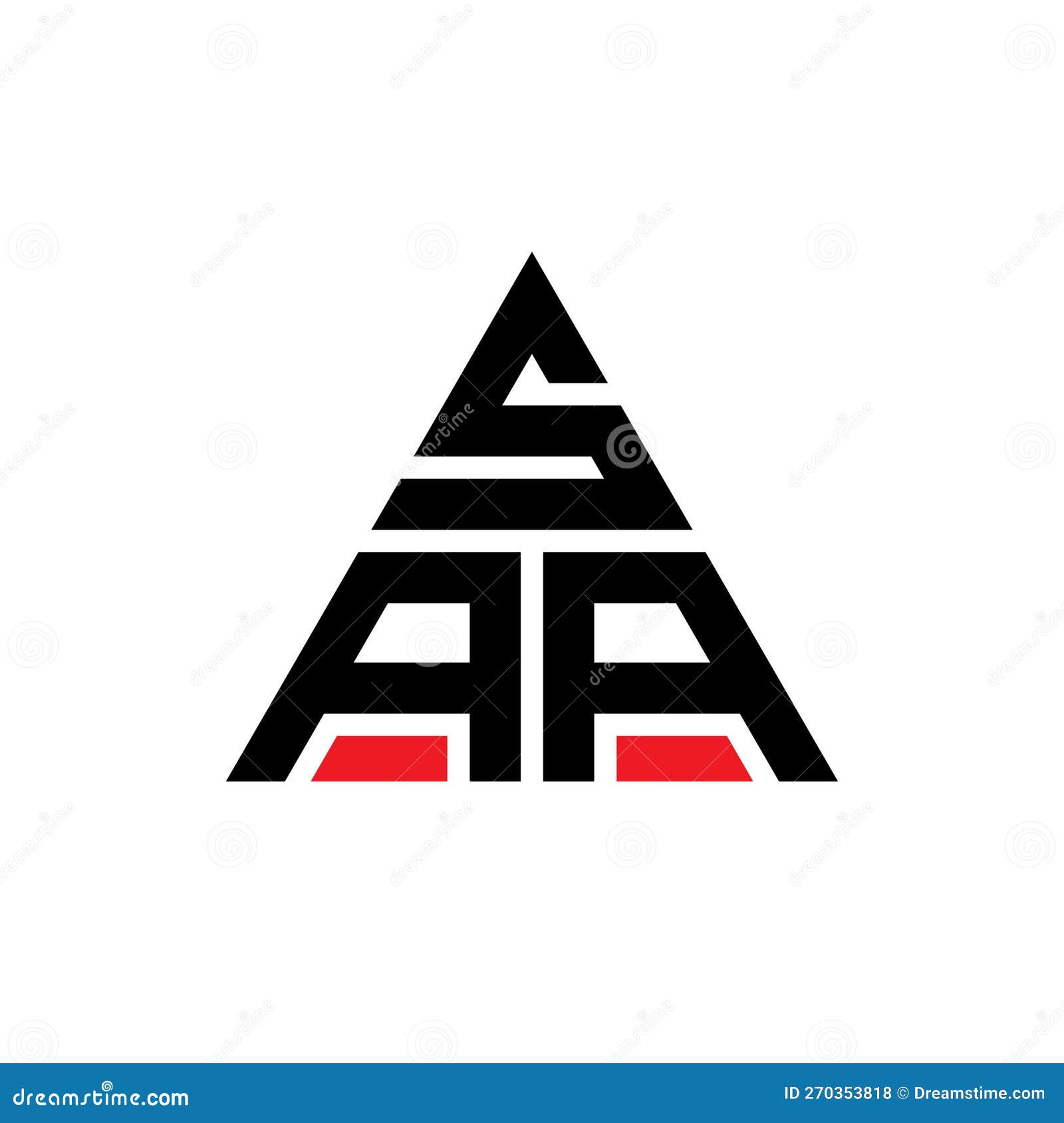 SAA Triangle Letter Logo Design with Triangle Shape. SAA Triangle Logo ...