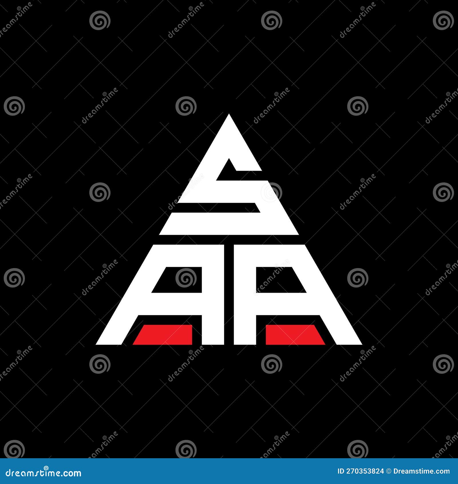 SAA Triangle Letter Logo Design with Triangle Shape. SAA Triangle Logo ...