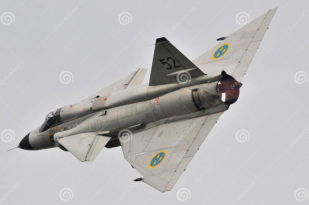 SAAB 37 Viggen fotografía editorial. Imagen de externo - 33886837