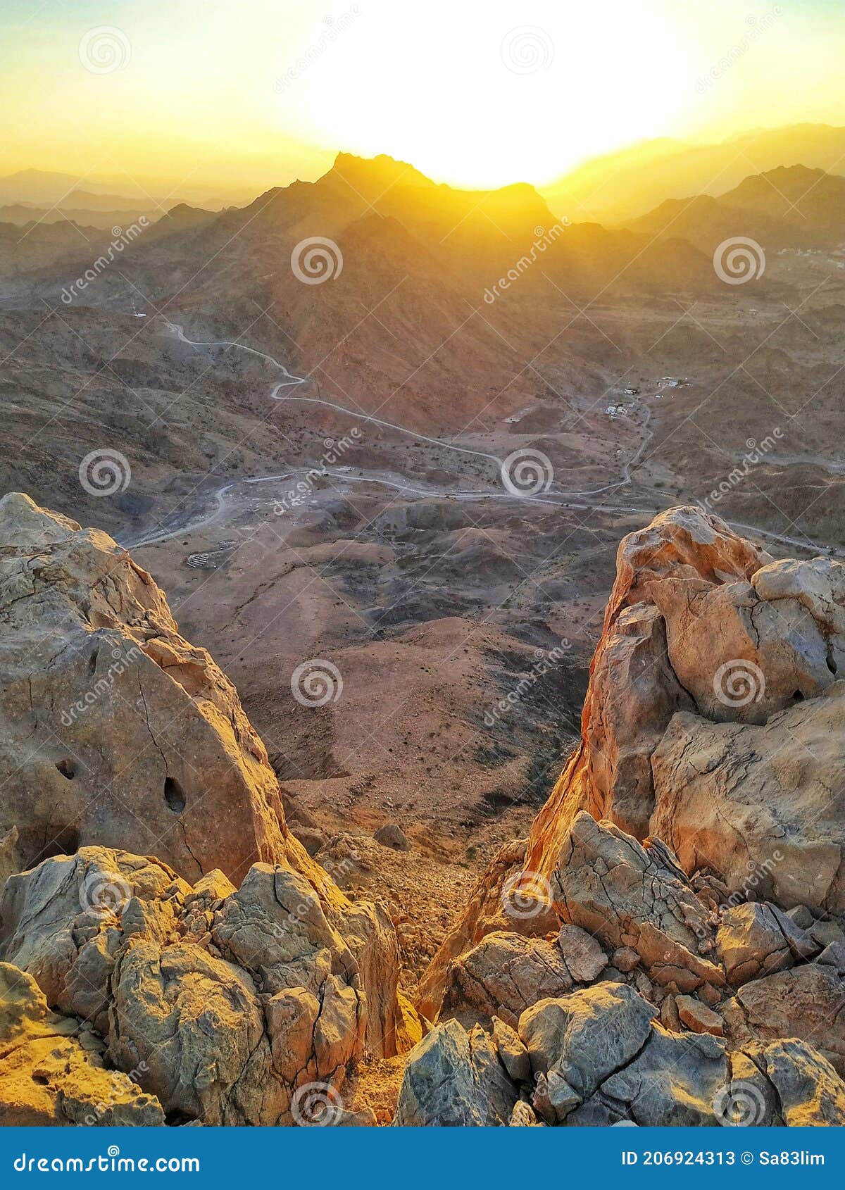 Saal Steps Mountains , Muscat Sultanate of Oman Stock Image - Image of ...
