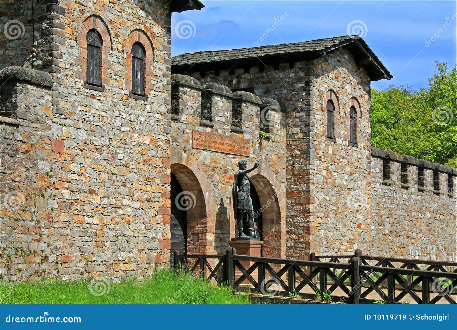 Saalburg Roman Fort stock image. Image of brown, wood - 10119719